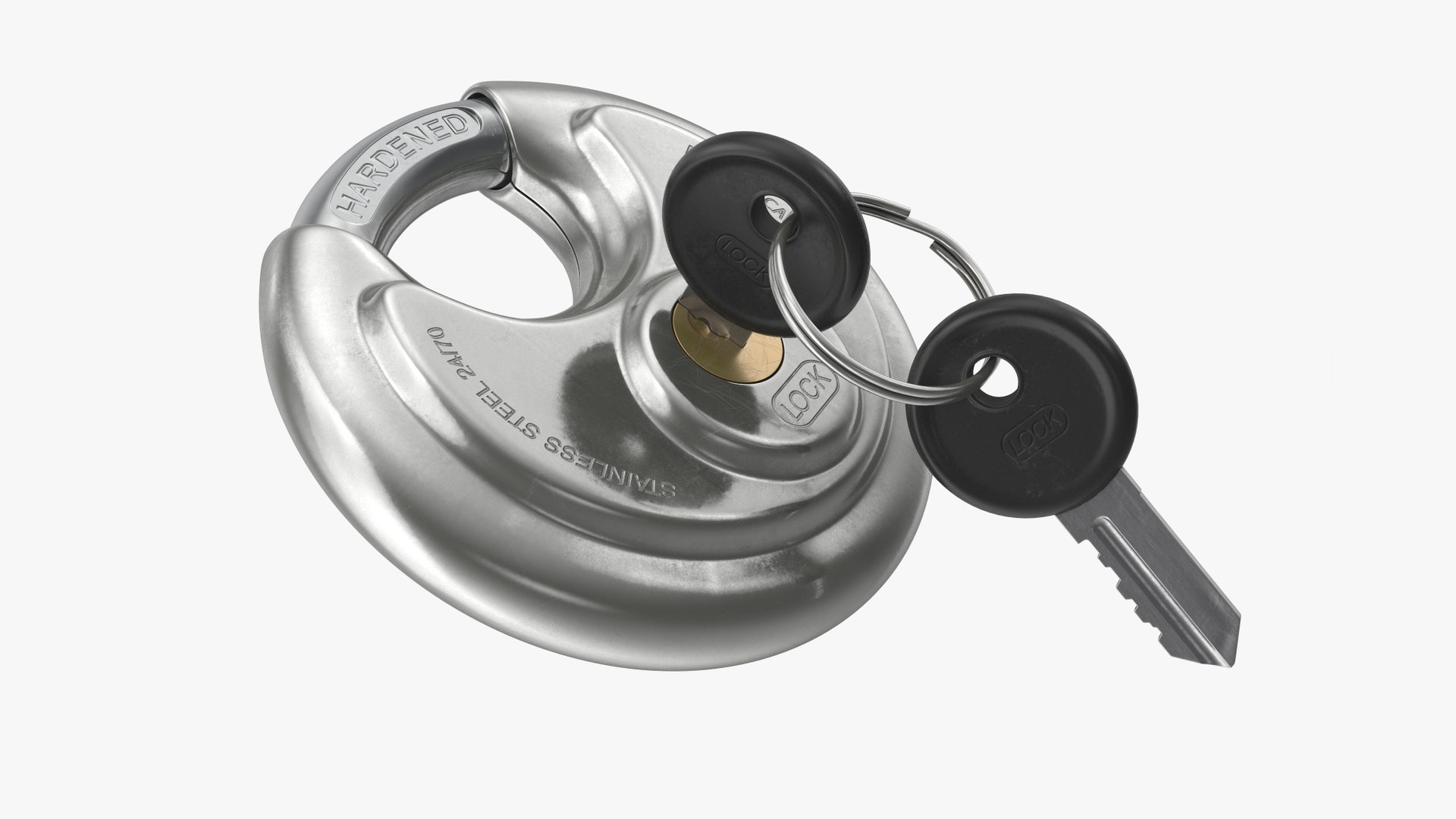 Steel Round Padlock With Keys 3D Model - TurboSquid 1921783