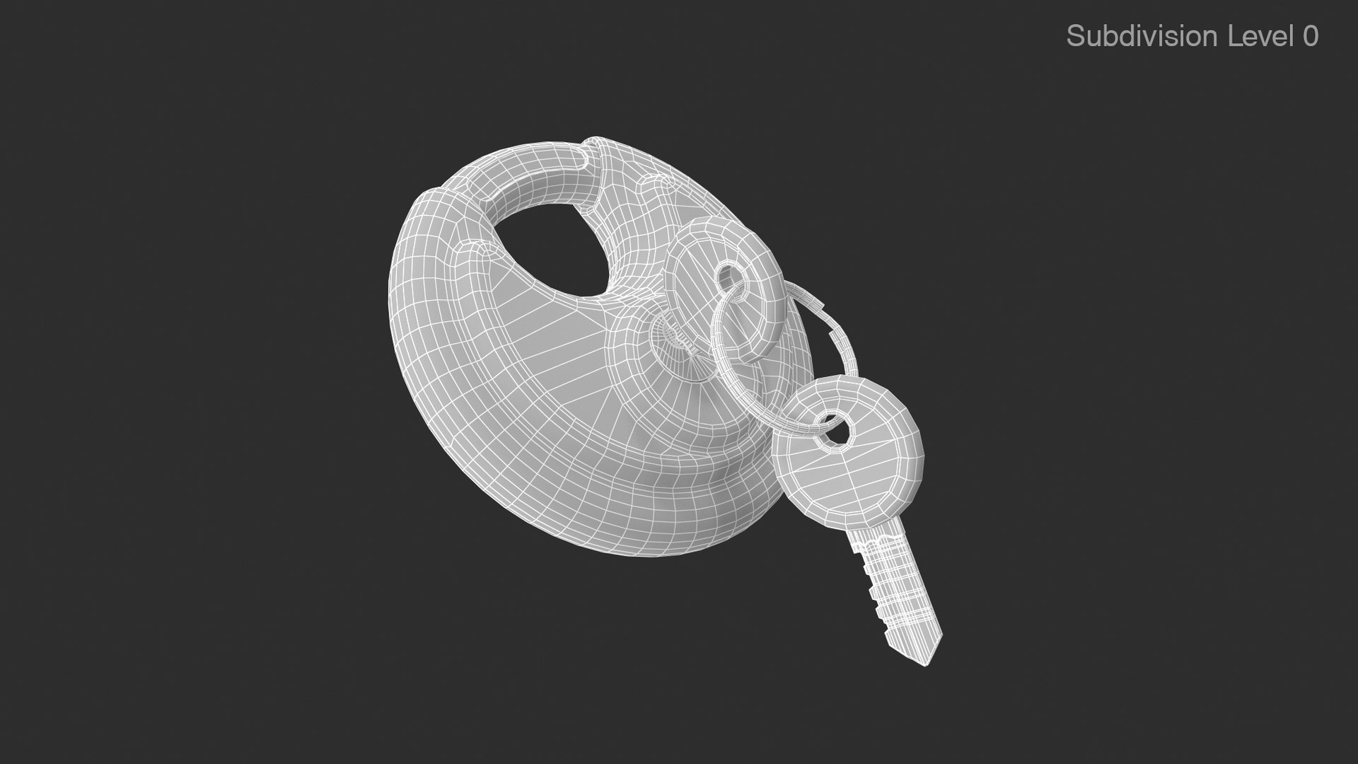 Steel Round Padlock With Keys 3D model - TurboSquid 1921783