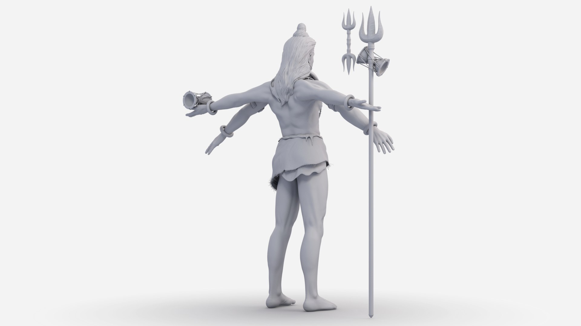 Lord Shiva Trident Damaru 3D Model - TurboSquid 1597039