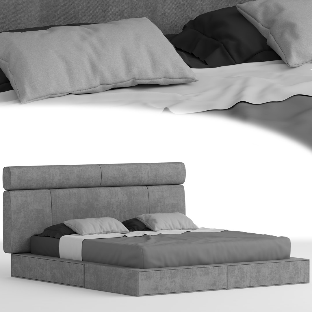3D Model Cornelio Cappellini Hug Bed - TurboSquid 1640252