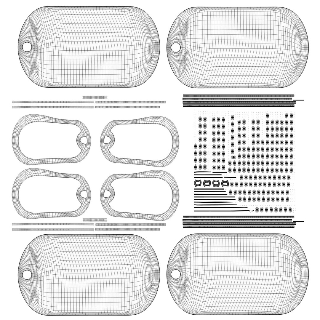 3D Model Dog Tags - TurboSquid 1430696