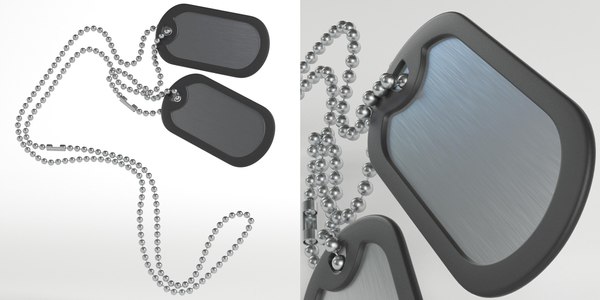 3D model dog tags - TurboSquid 1430696