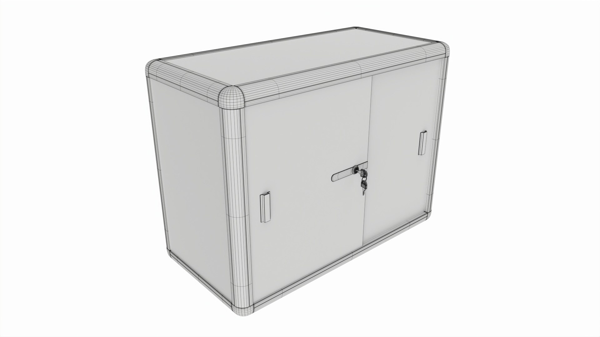 3D Shop Two Level Counter Top Glass Showcase Model - TurboSquid 2195378