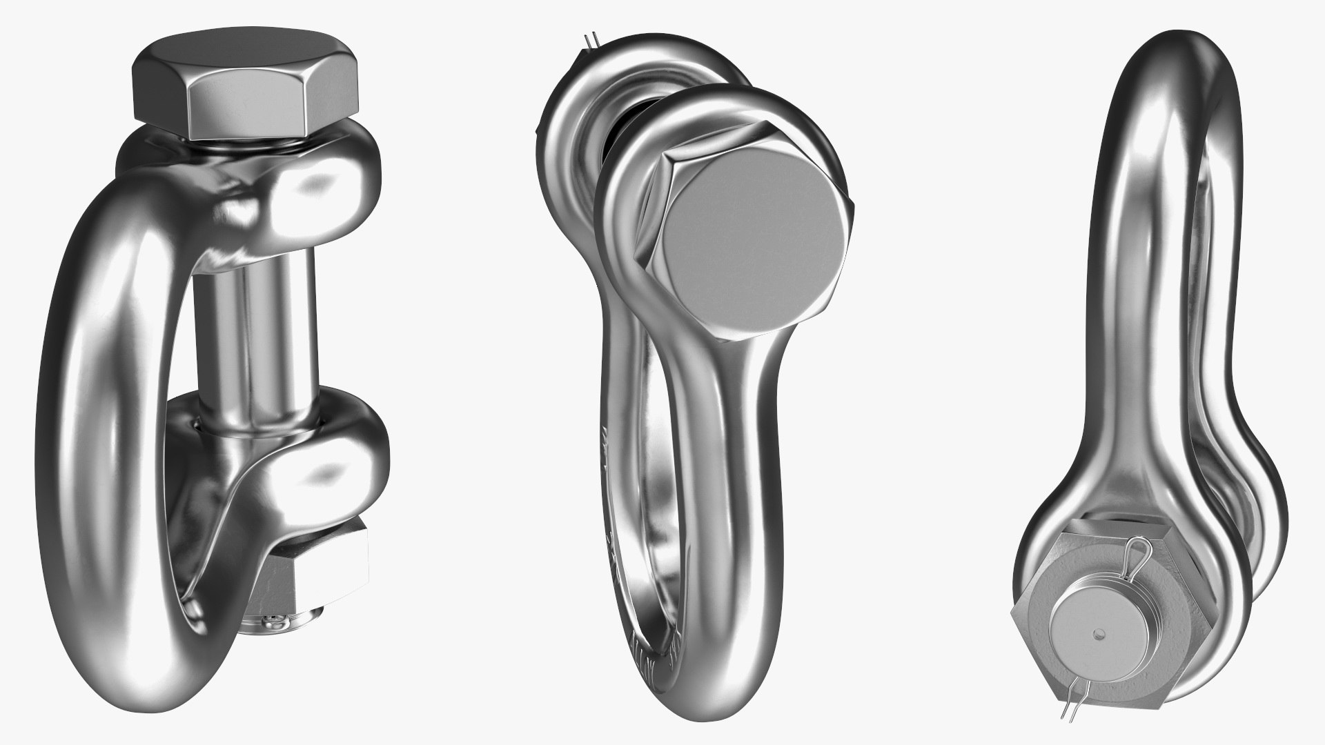 Chrome Anchor Shackle 3D Model - TurboSquid 2022242