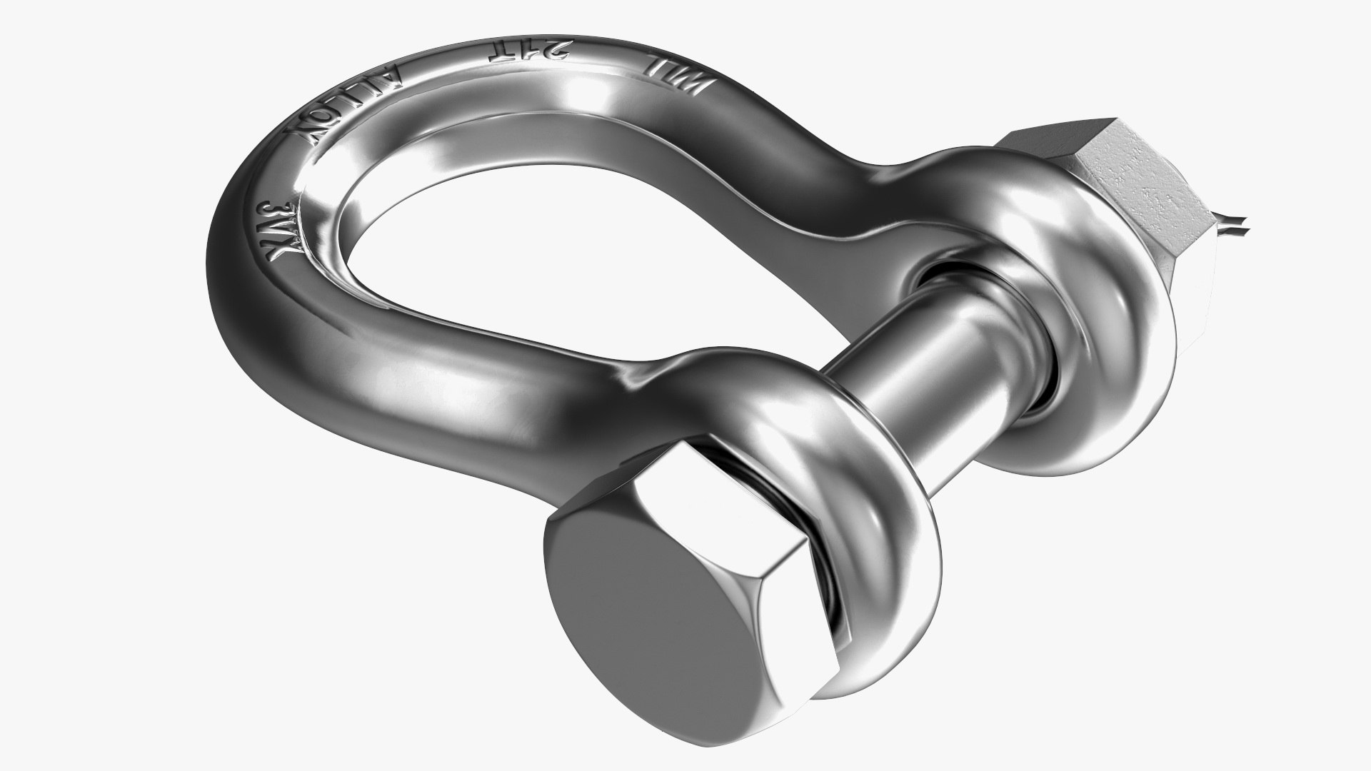 Chrome Anchor Shackle 3D Model - TurboSquid 2022242
