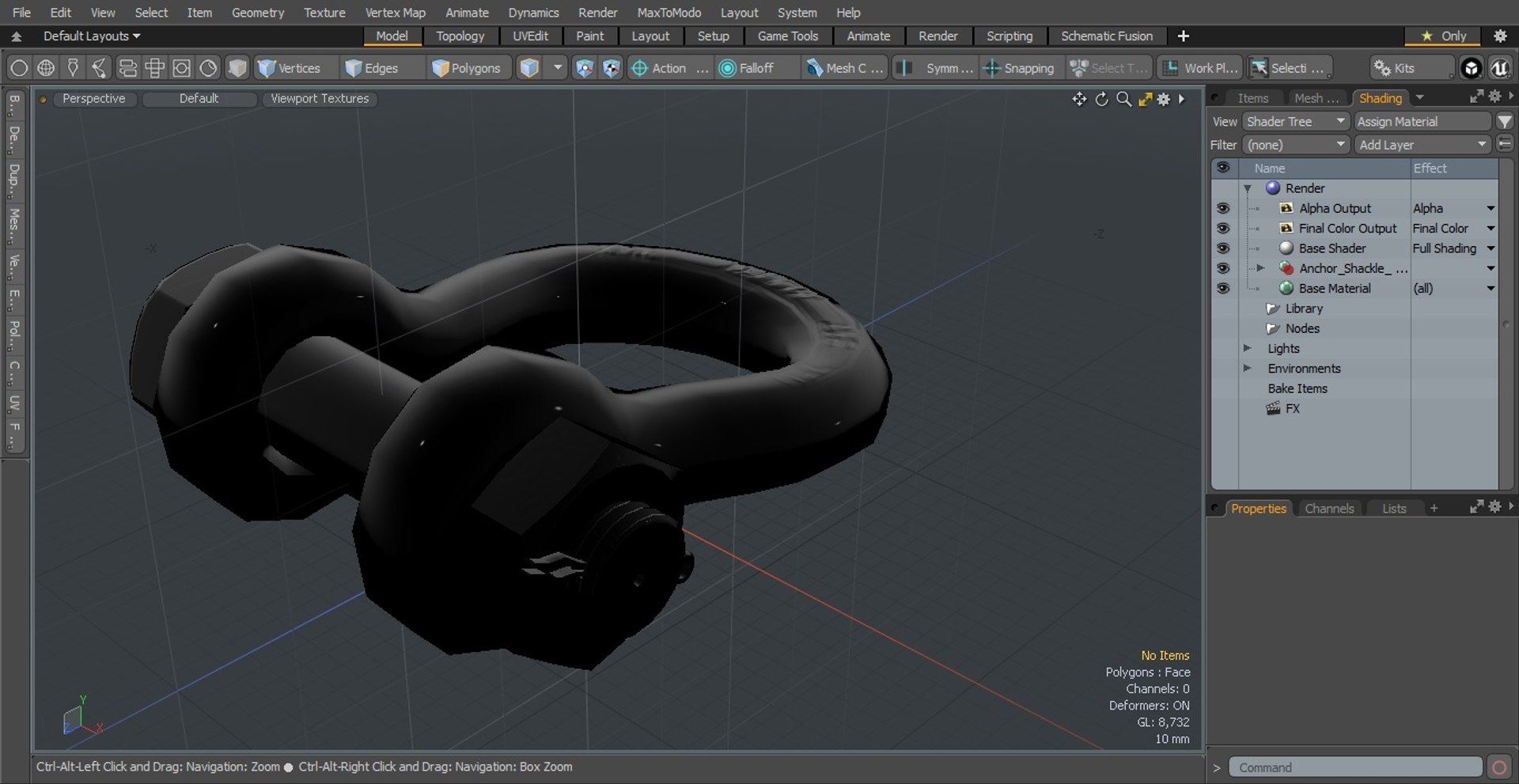 Chrome Anchor Shackle 3D model - TurboSquid 2022242