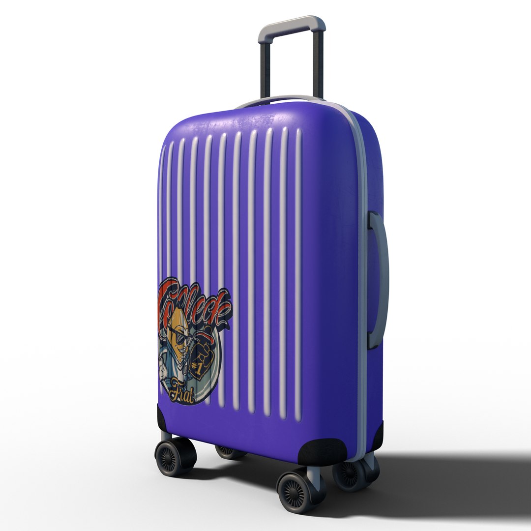 3D Trolley Bag Purple model - TurboSquid 2086895