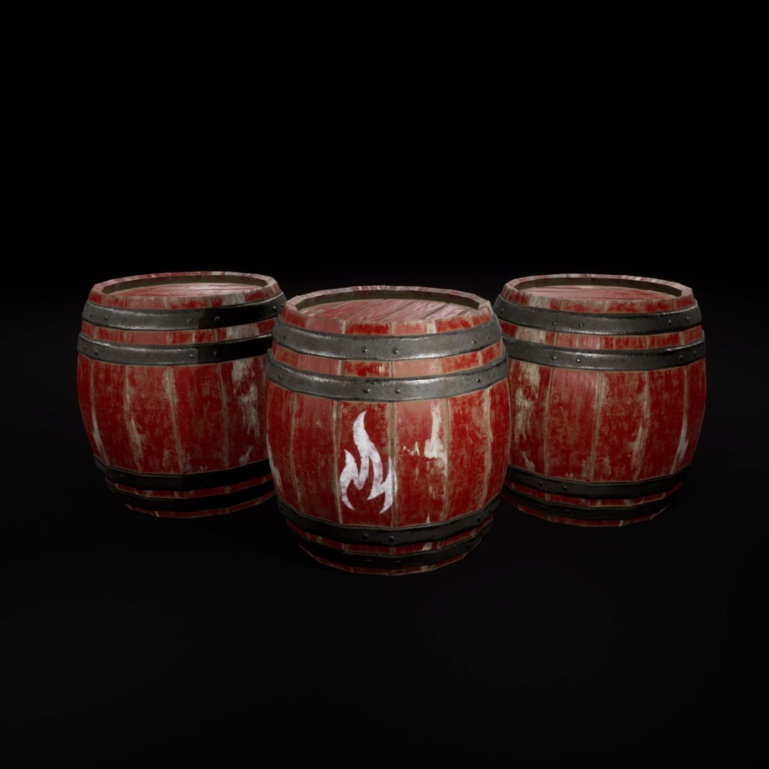 Barrel Powder 3D Model - TurboSquid 1551612