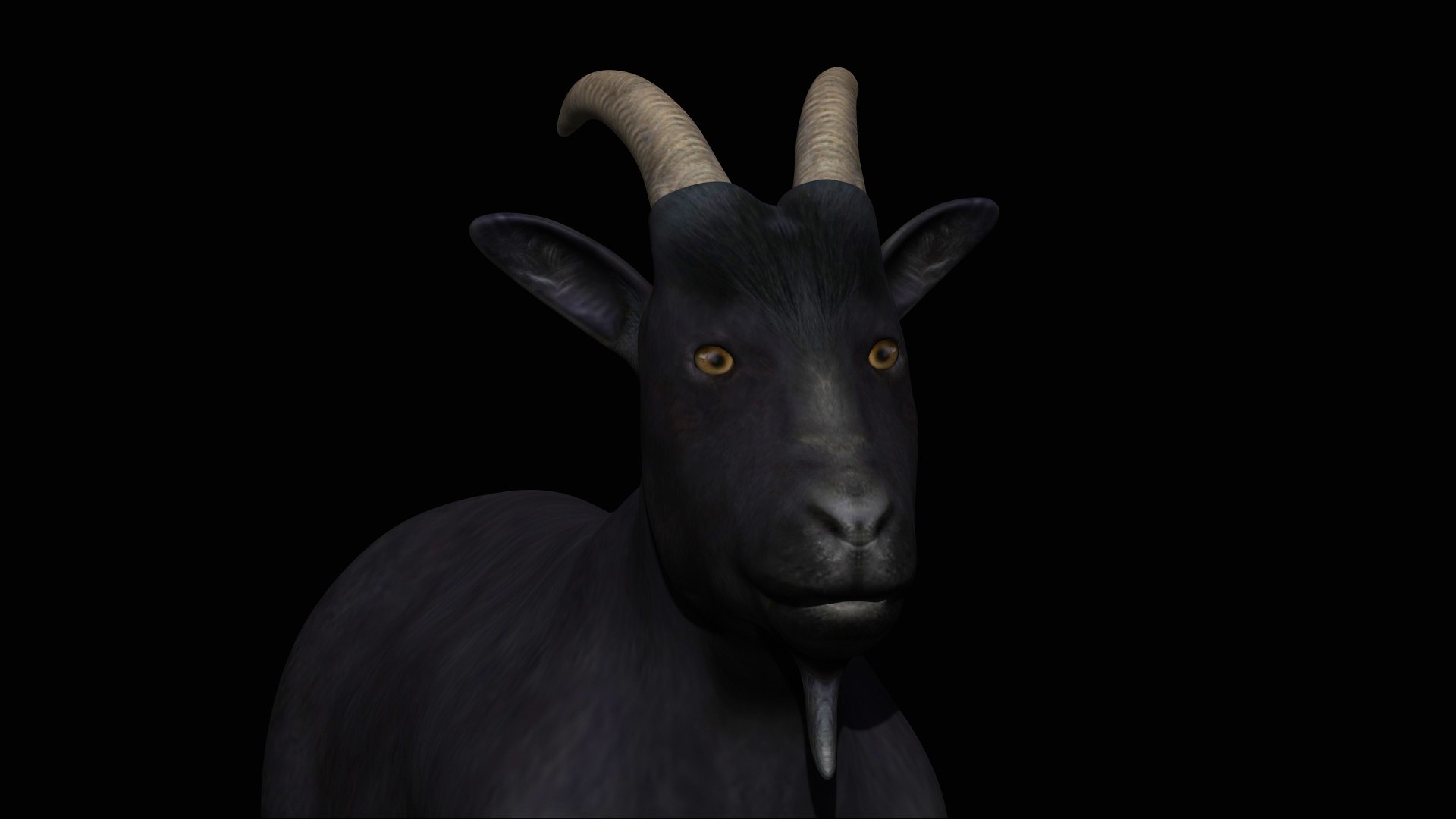 Fully Rigged Black Goat 3D - TurboSquid 1697425