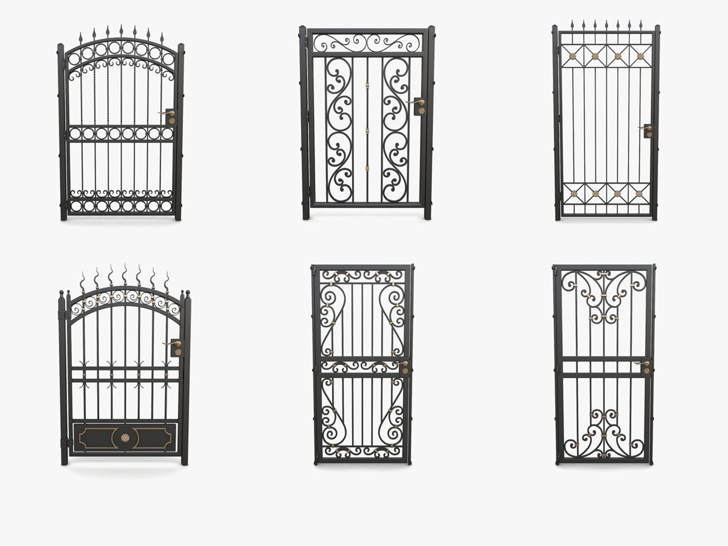 Wrought Iron Gates 3D Model - TurboSquid 1427009