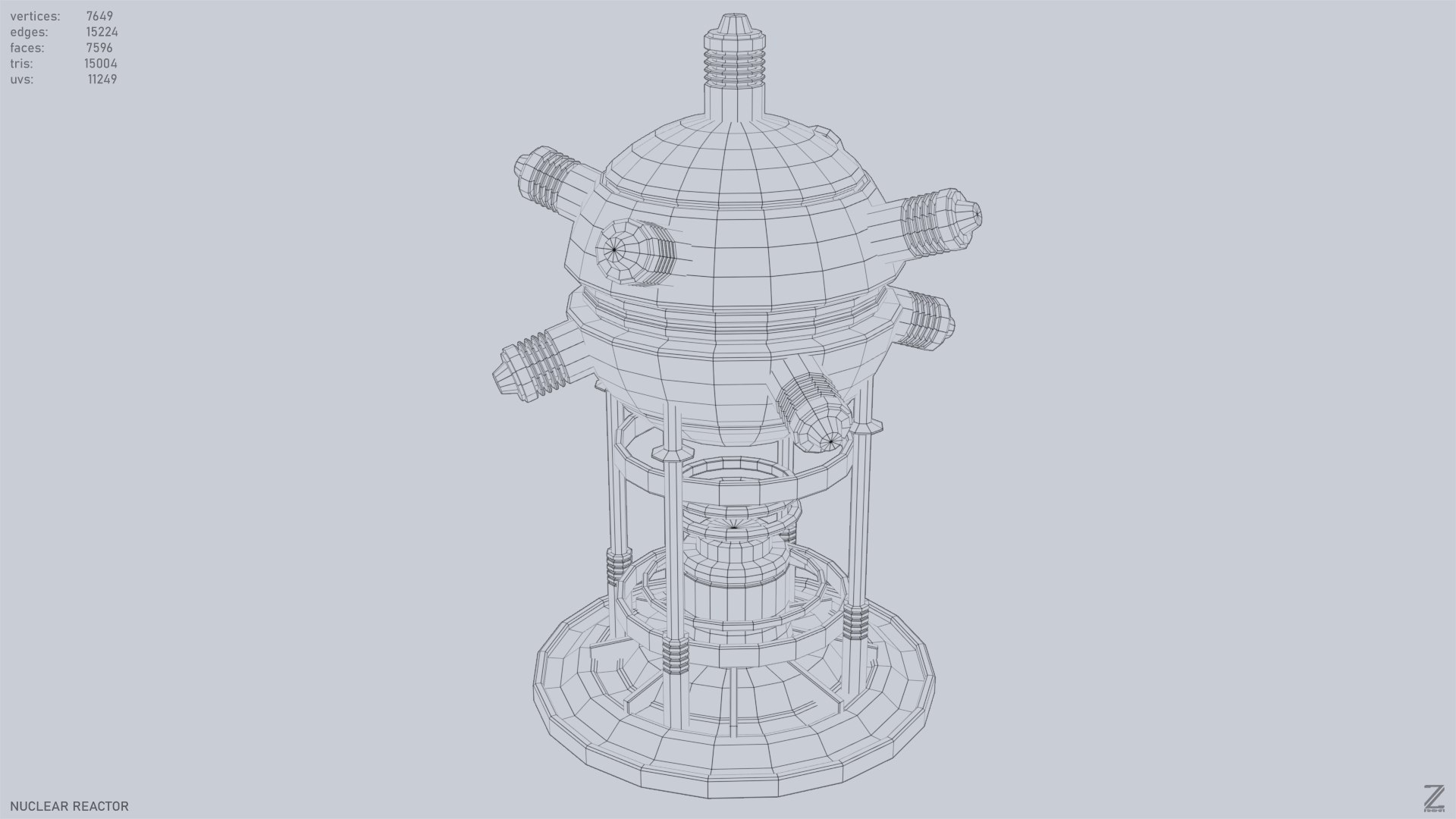 Nuclear Reactor 3D Model - TurboSquid 2201440