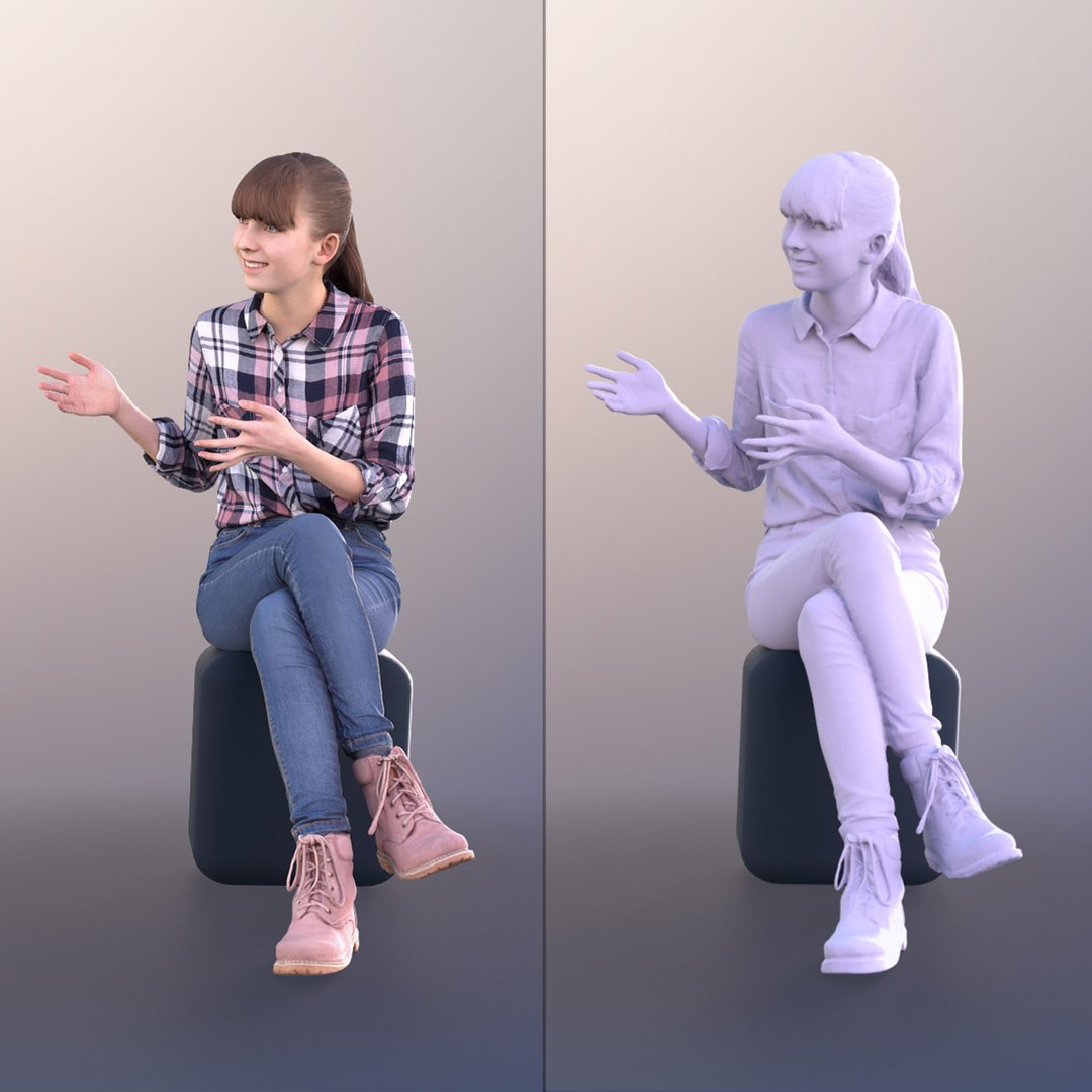 Girl Young Talking Model - TurboSquid 1712184