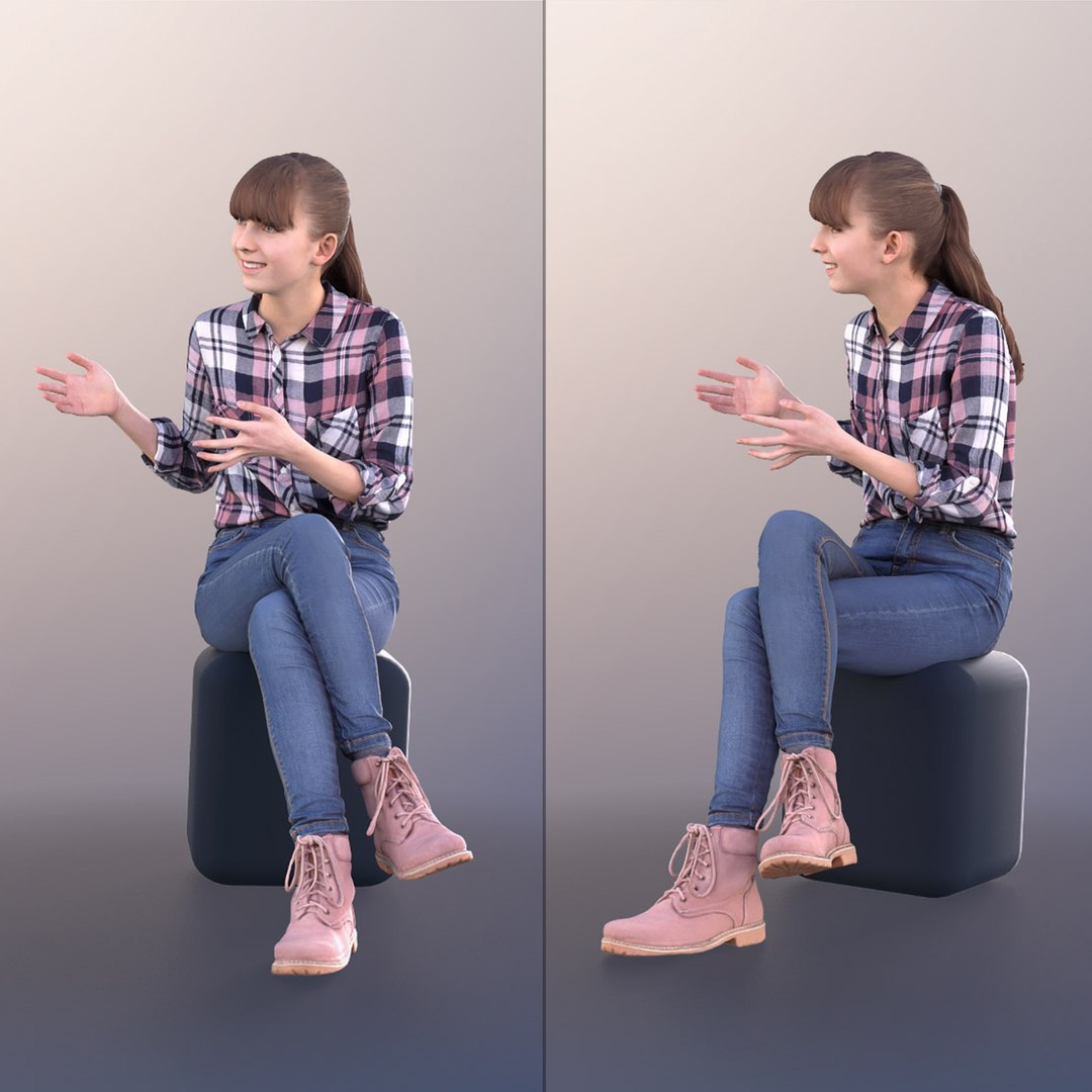 Girl Young Talking Model - TurboSquid 1712184