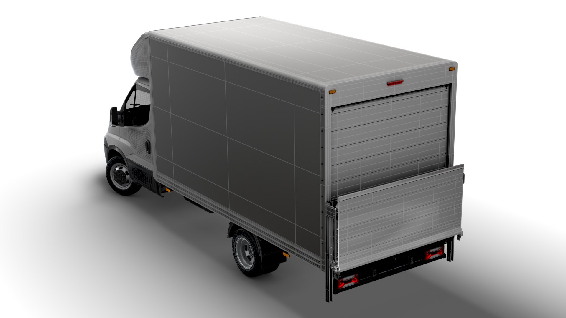 3D Iveco Daily Luton Box Tail Lift 2014 - TurboSquid 2057935