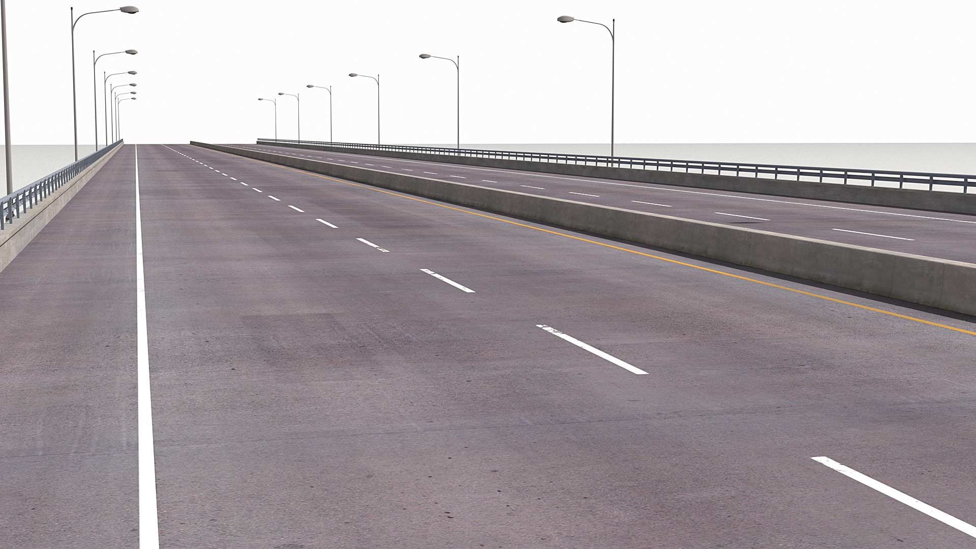Highway PBR - Wide Road Modular 3d Model 3 Model - TurboSquid 2257090