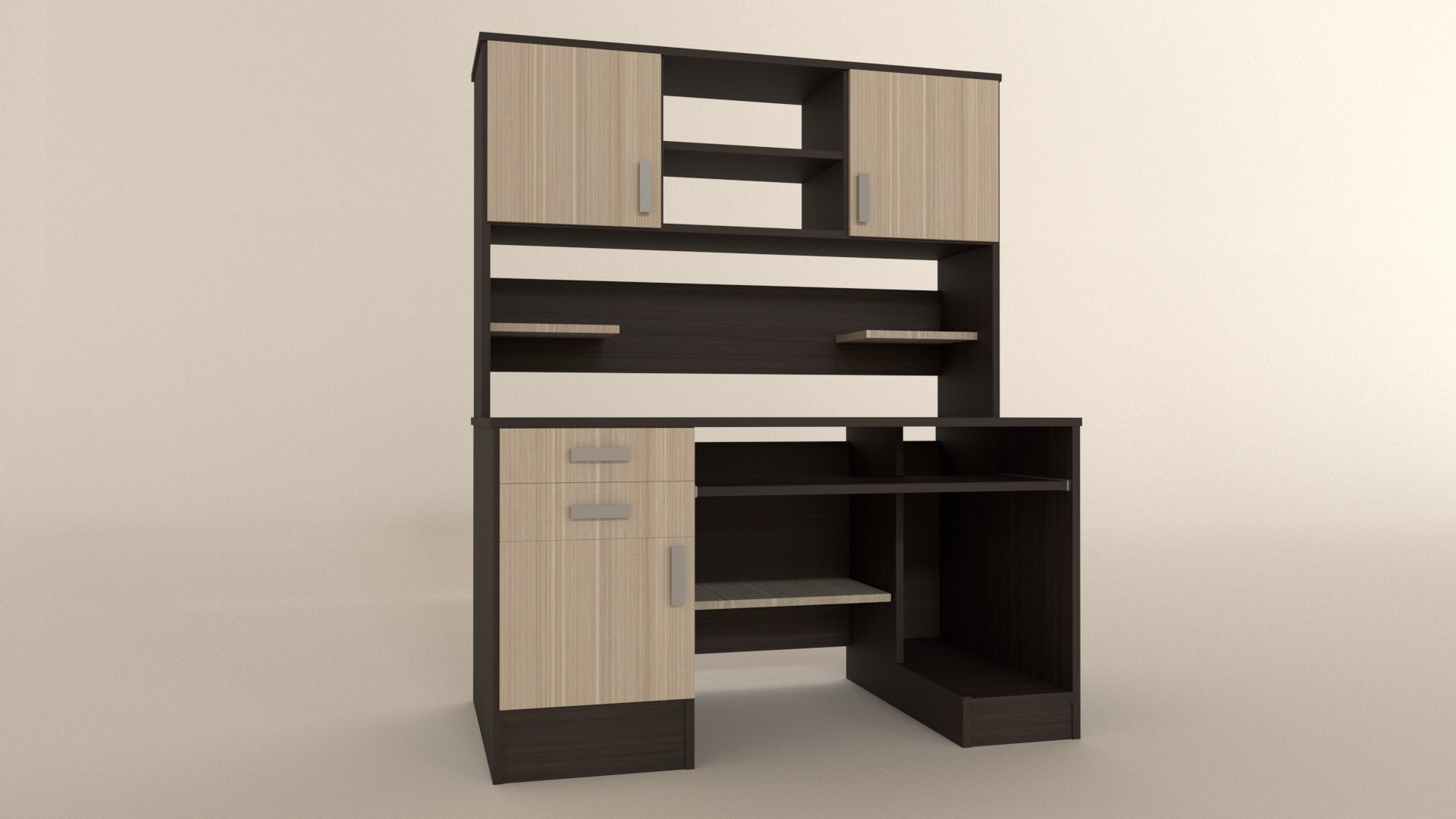 3D Computer Desk Model - TurboSquid 1599626