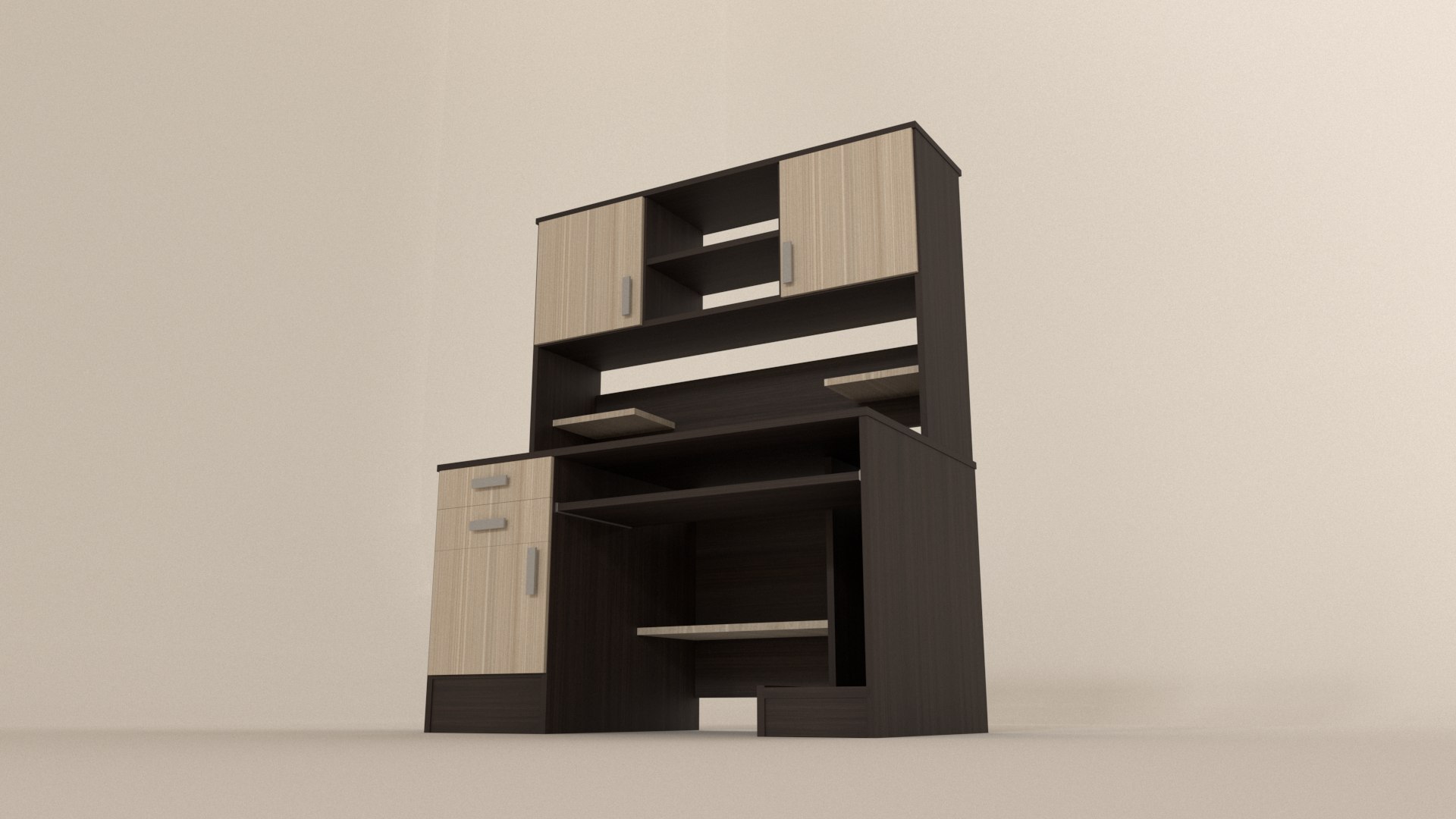 3D Computer Desk Model - TurboSquid 1599626
