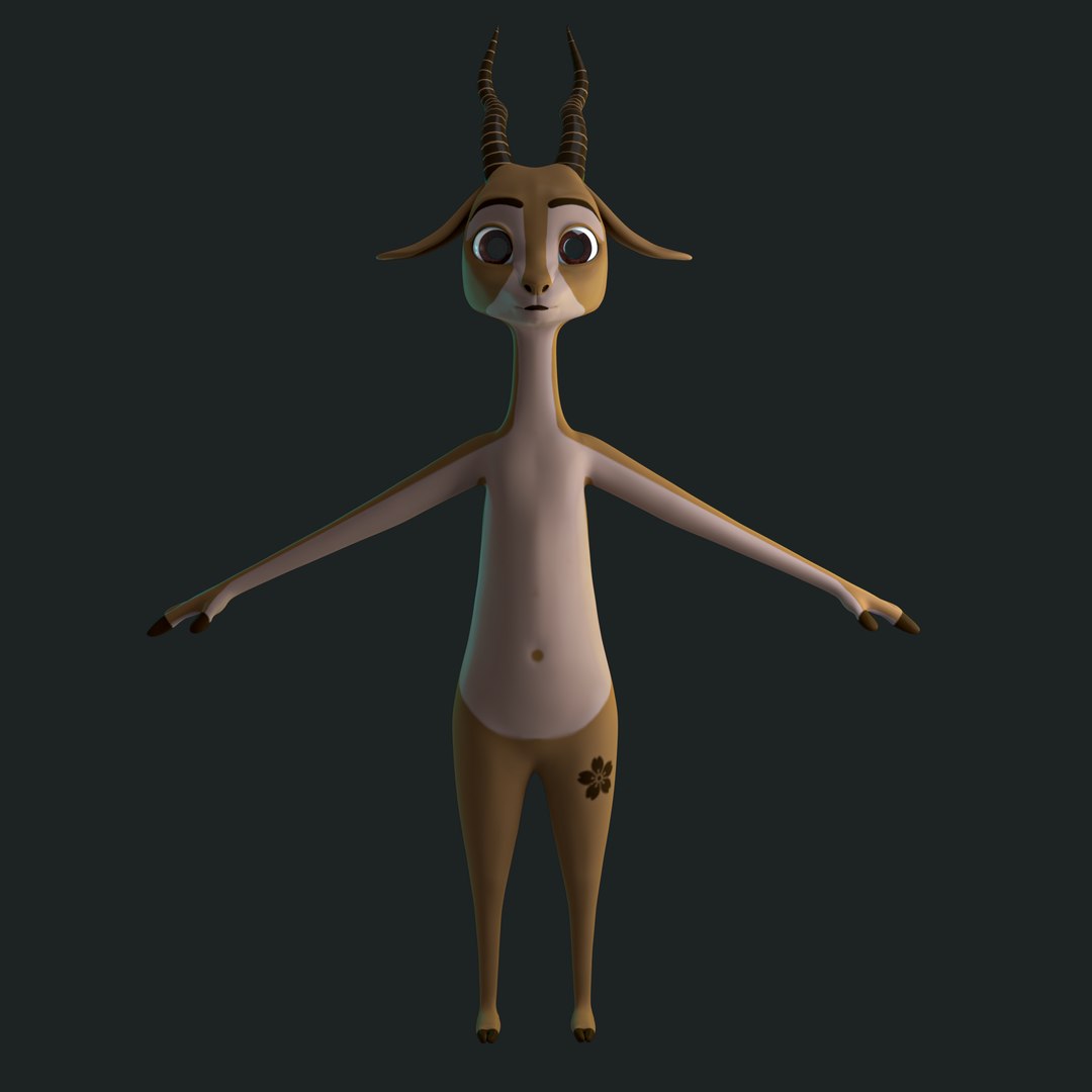 Stylized Deer NoRig 3D Model - TurboSquid 2012651