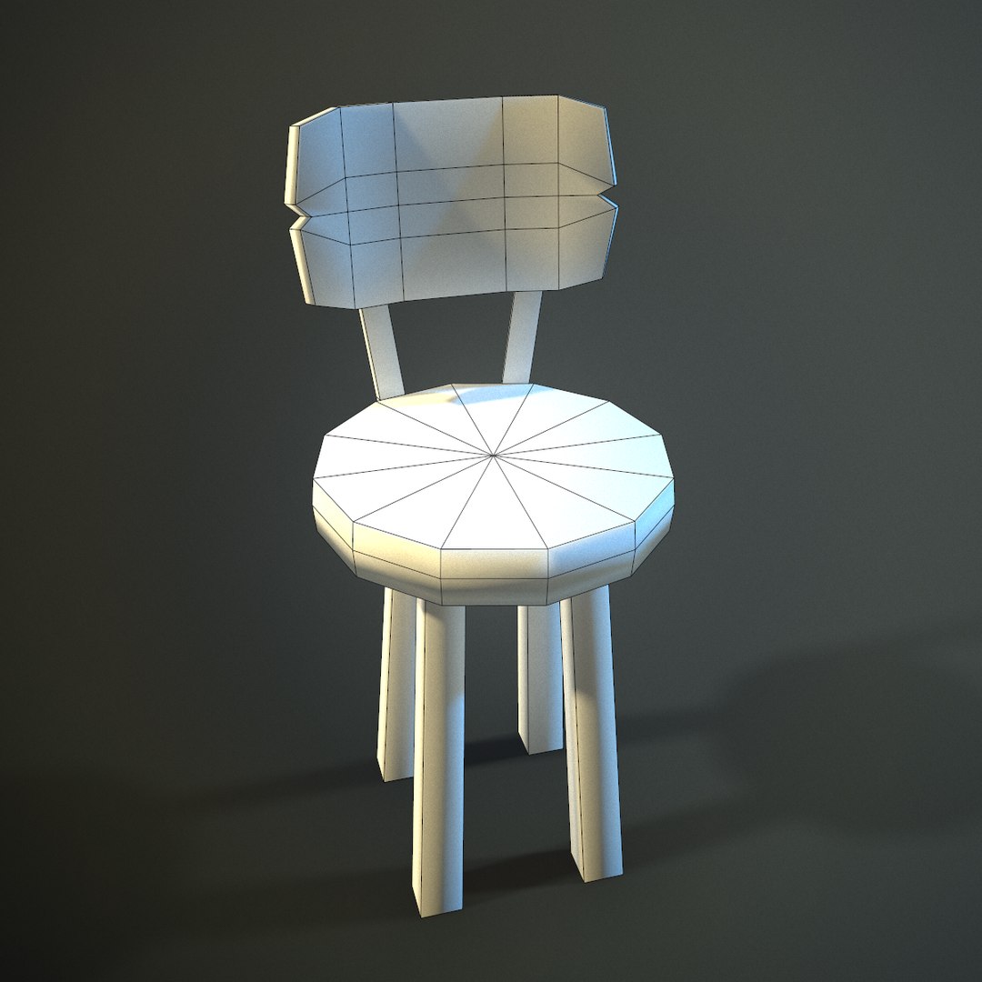 3D Simple Stylized Chair - TurboSquid 1401894