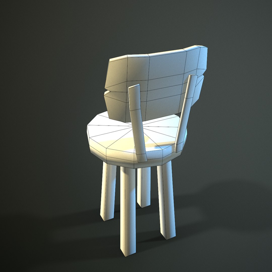 3D Simple Stylized Chair - TurboSquid 1401894