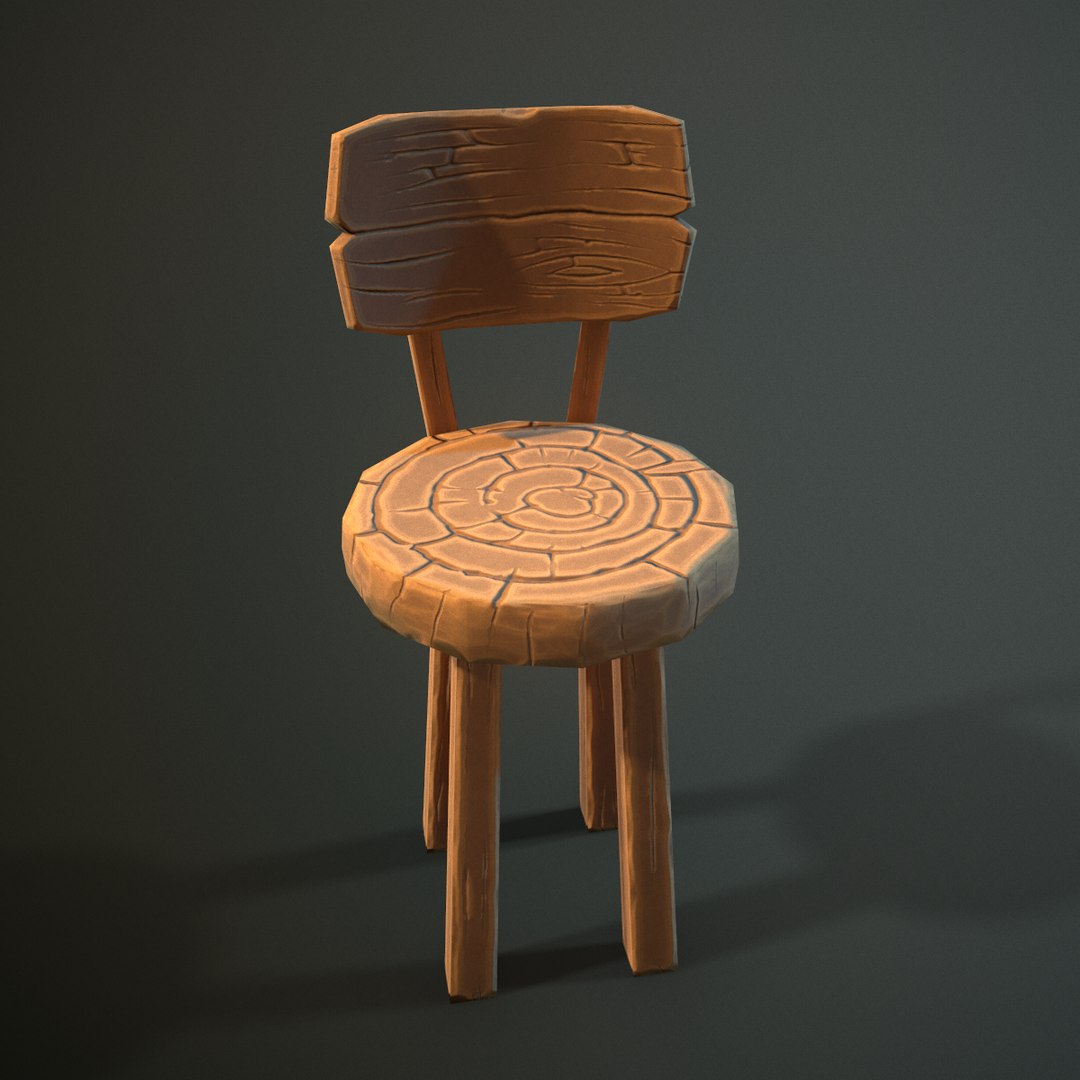 3D Simple Stylized Chair - TurboSquid 1401894