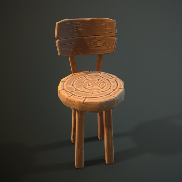 3D simple stylized chair - TurboSquid 1401894