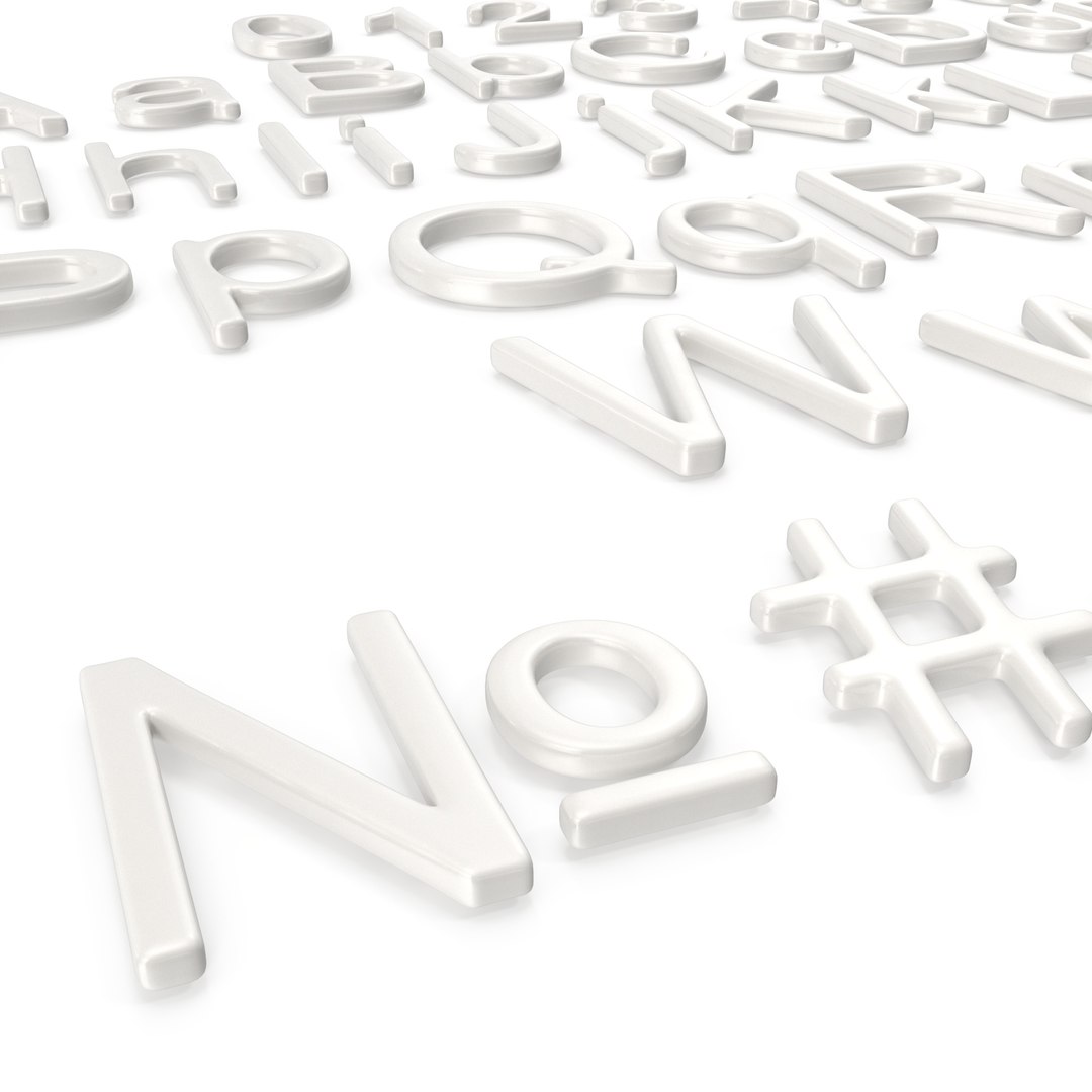 3D model Alphabet porcelain 1 - TurboSquid 2139879