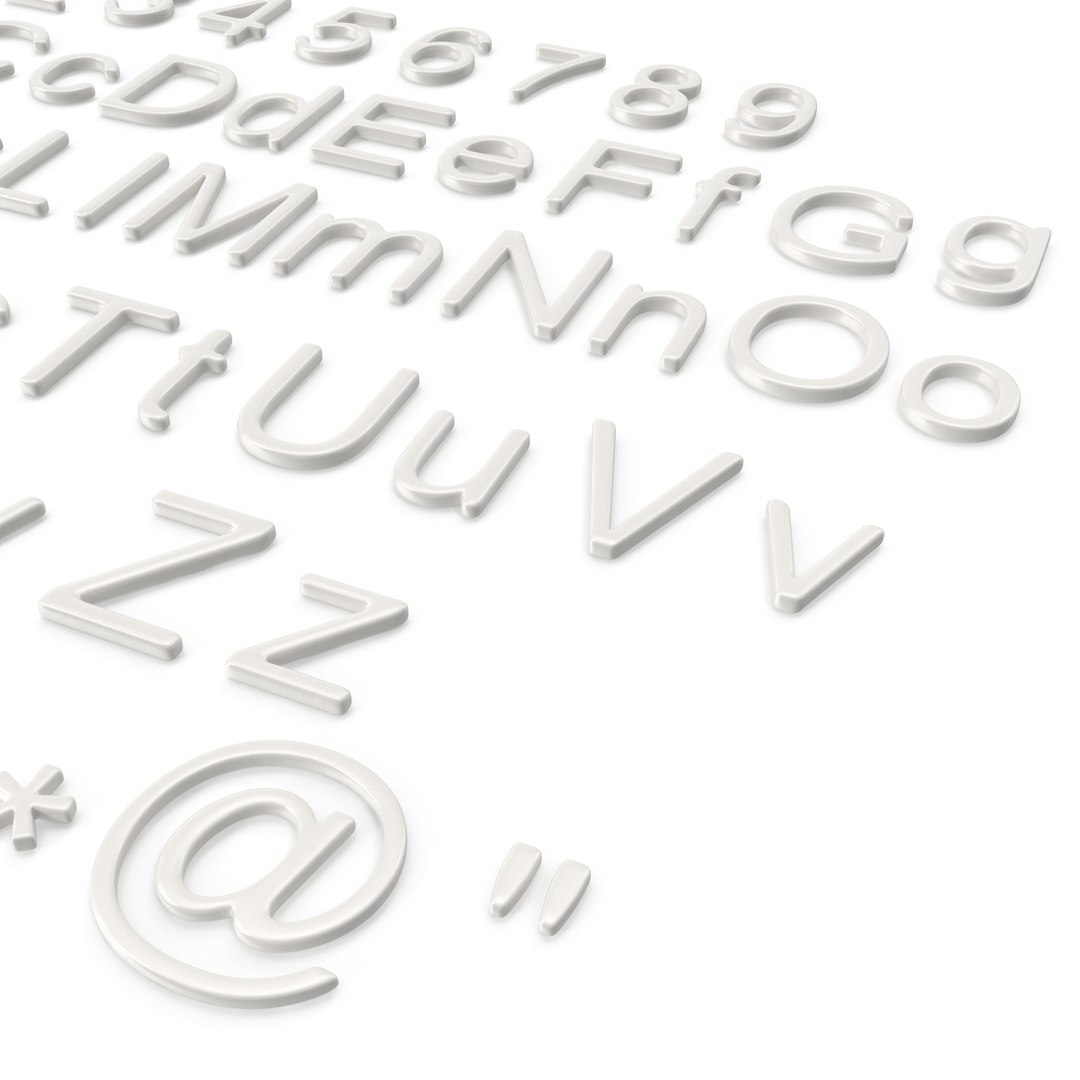 3D model Alphabet porcelain 1 - TurboSquid 2139879