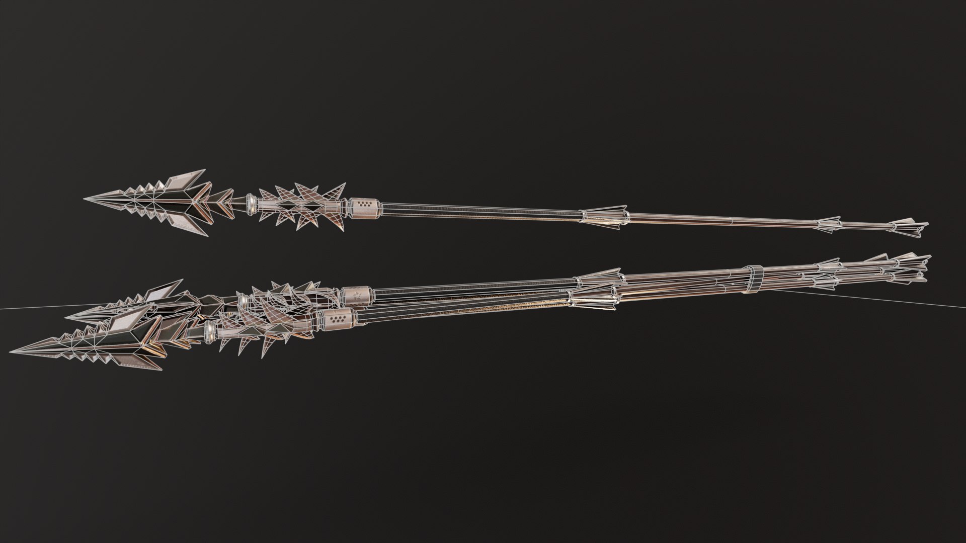 3D Sci-Fi Barbed Arrows - TurboSquid 2279159