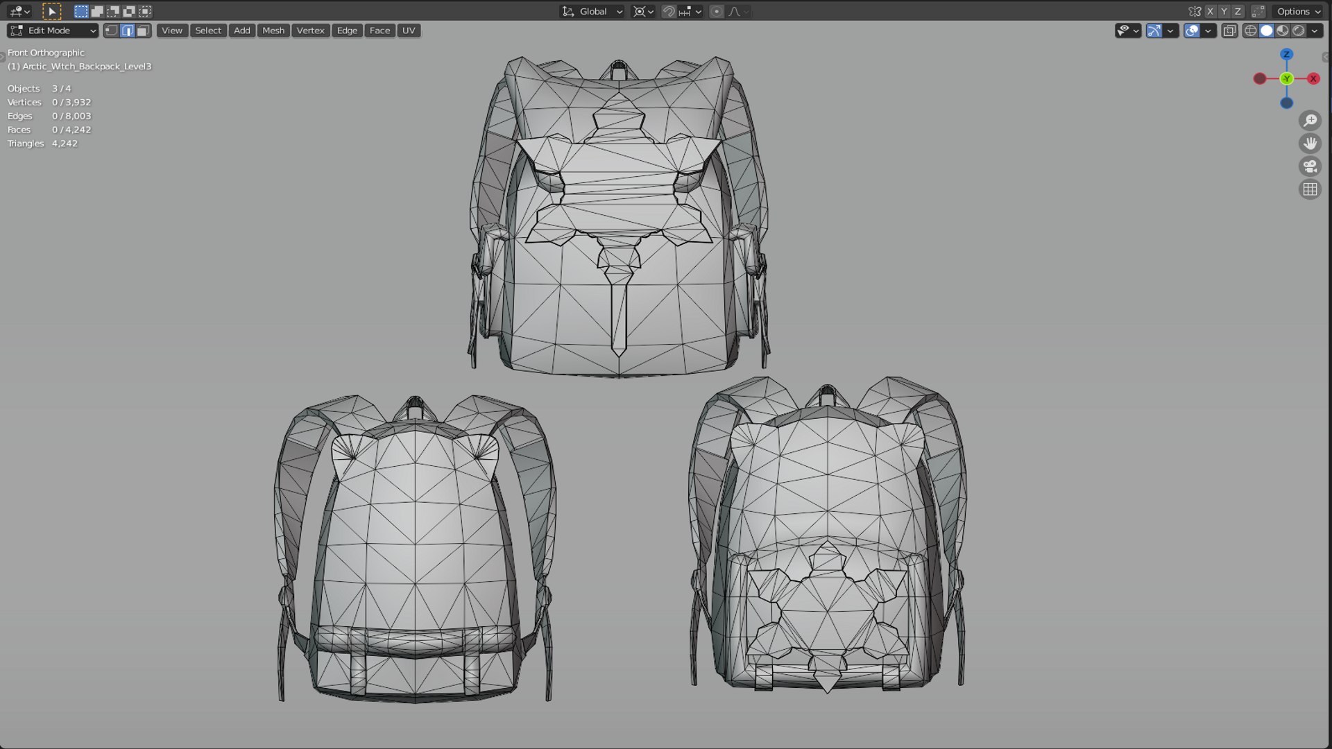 Bag 3x Arctic Witch Backpack 3D Model - TurboSquid 1837461