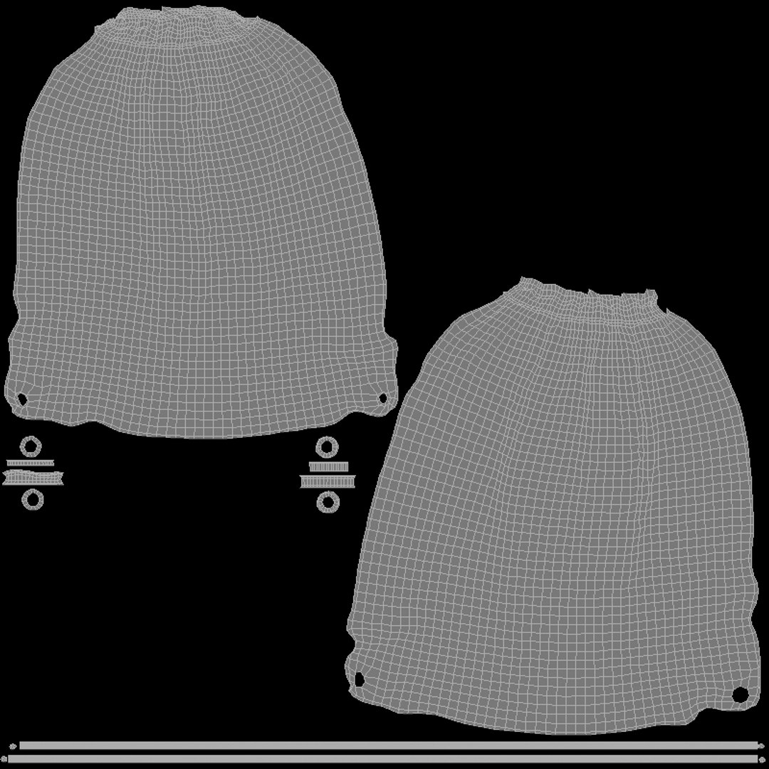 Drawstring Backpack 3D Model - TurboSquid 1794068