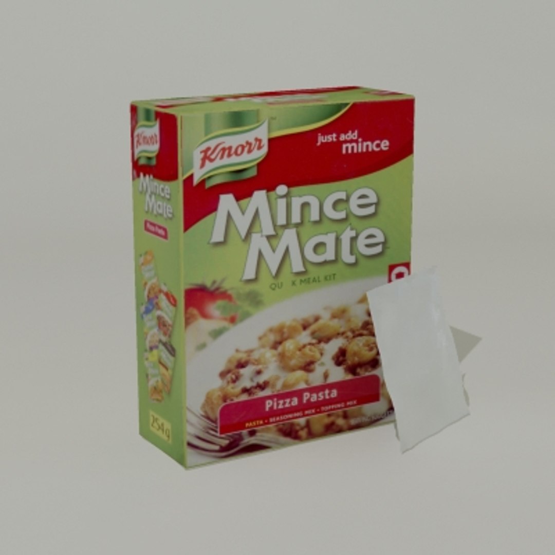 3d Mince Mate Pizza Model