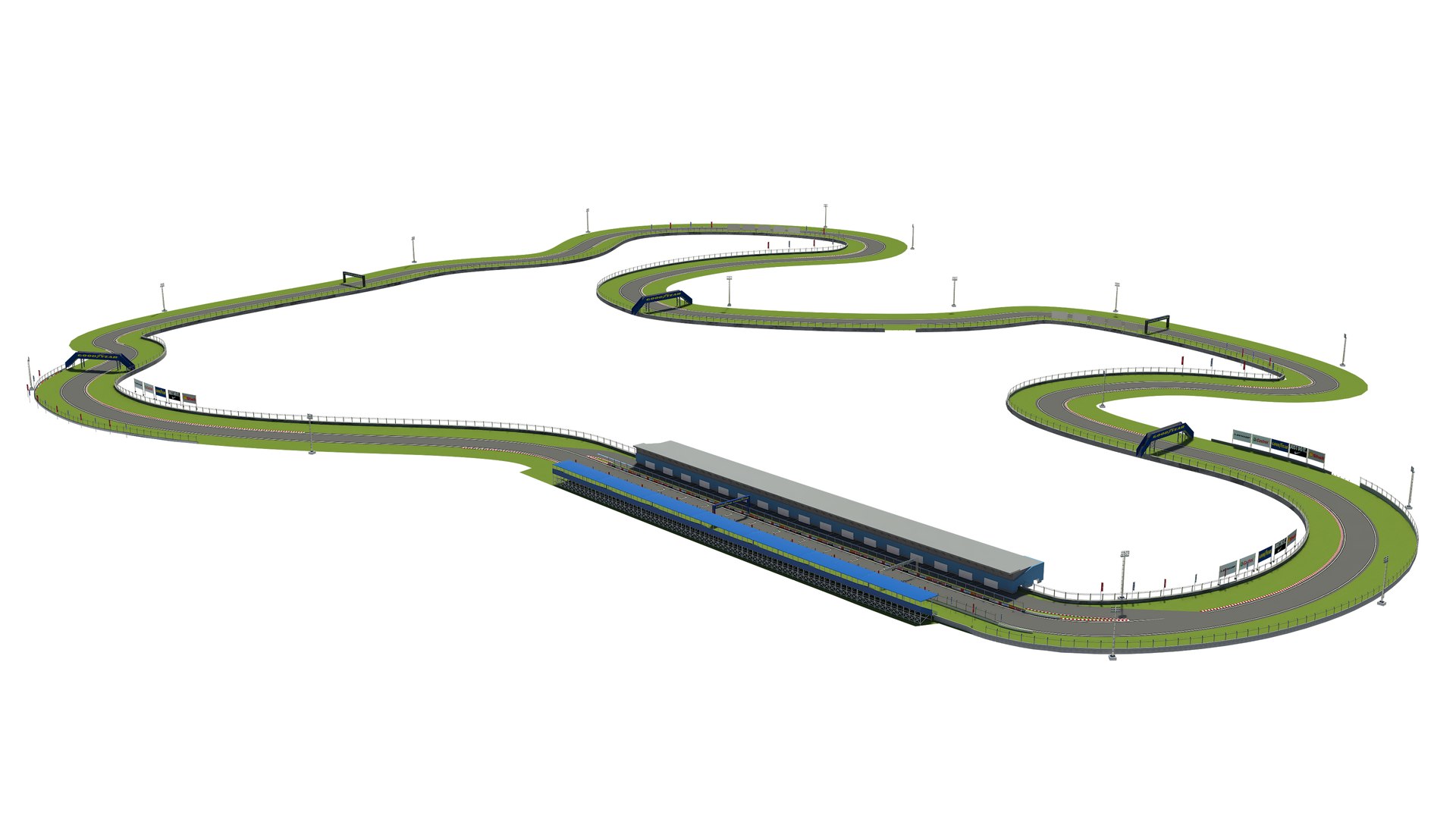 Race Track Road Model - TurboSquid 2224370