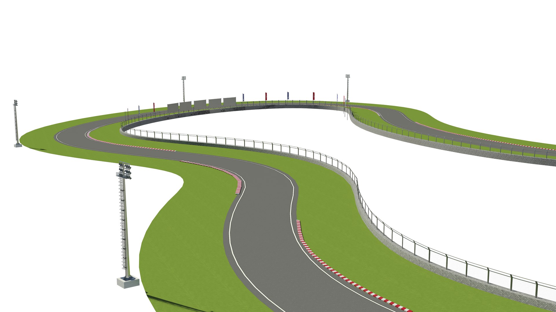 Race Track Road Model - TurboSquid 2224370