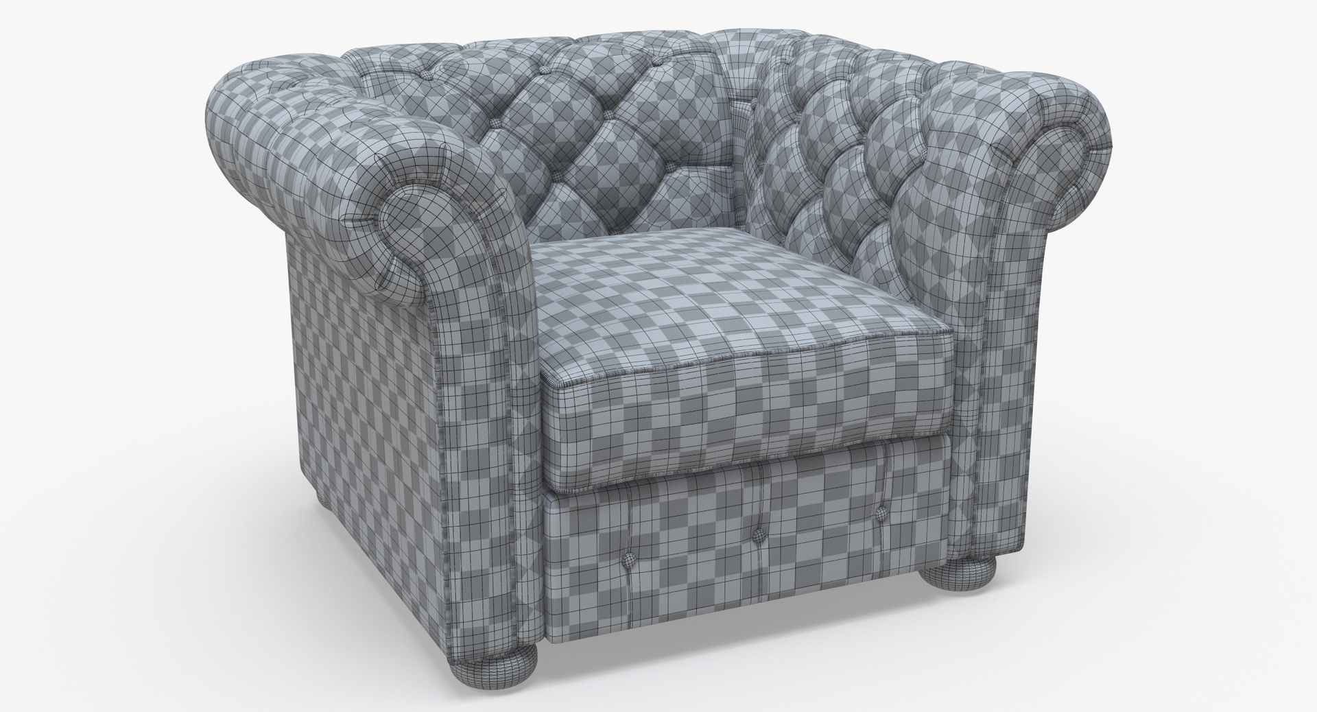 3D knightsbridge linen tufted scroll - TurboSquid 1152280