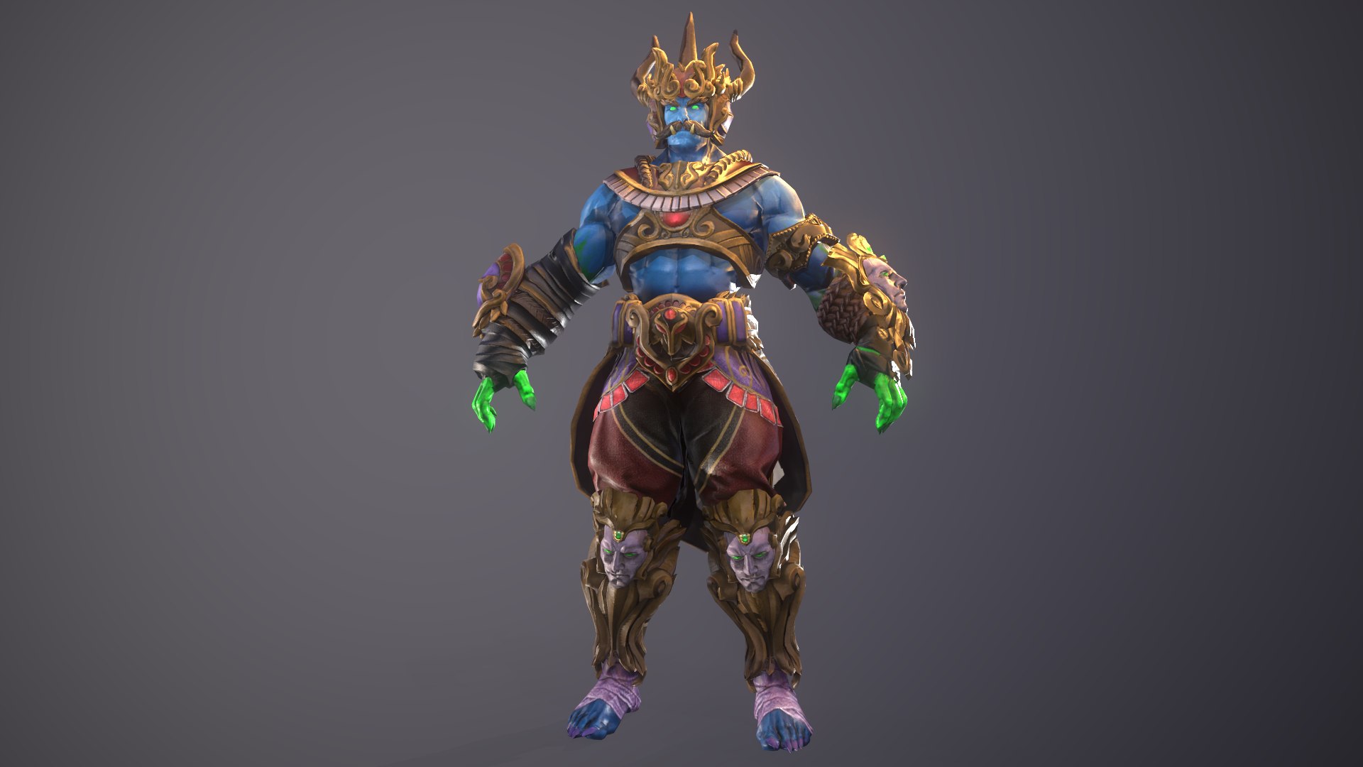 3D модель Ravana Low-poly - TurboSquid 1983282