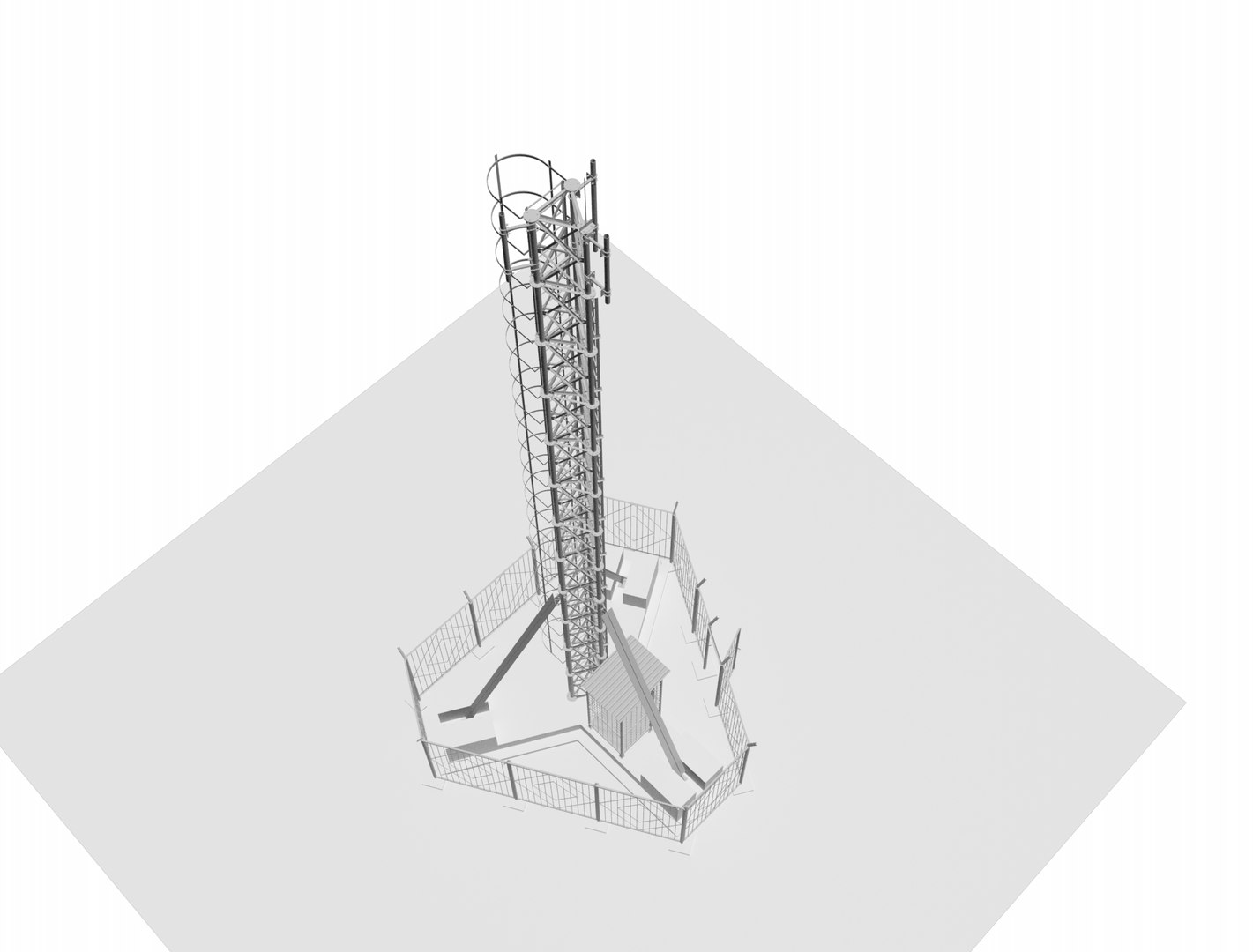Telecommunication Steel Structure Tower 3D Model - TurboSquid 1486085