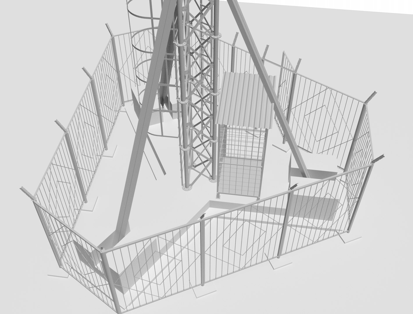 Telecommunication Steel Structure Tower 3D Model - TurboSquid 1486085