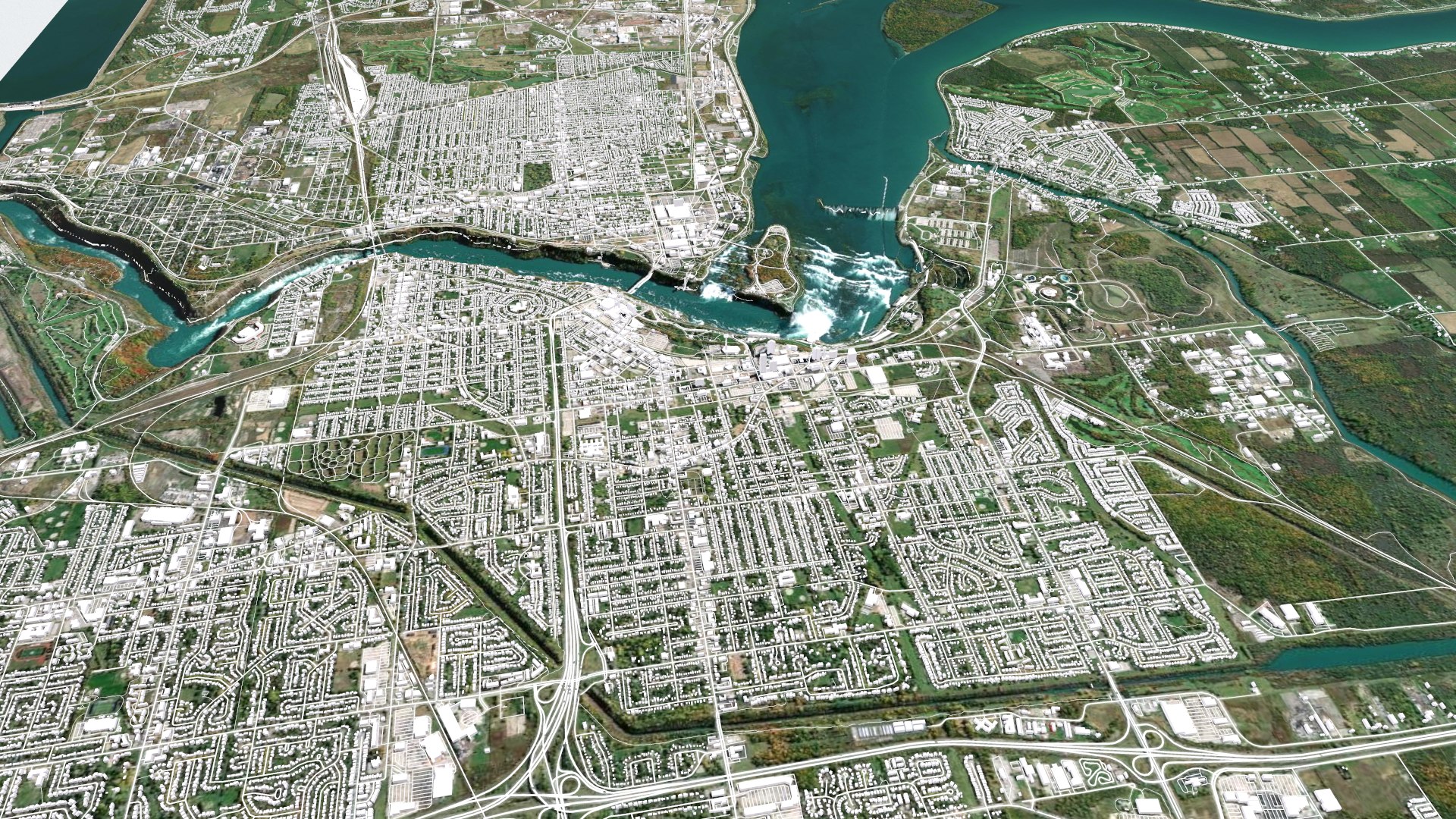 3D Niagara Falls Landscape - TurboSquid 1844984