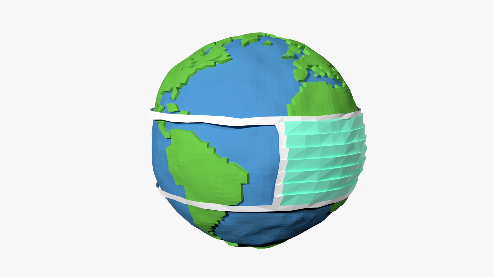 3D Cartoon Planet Earth Mask - TurboSquid 1555412