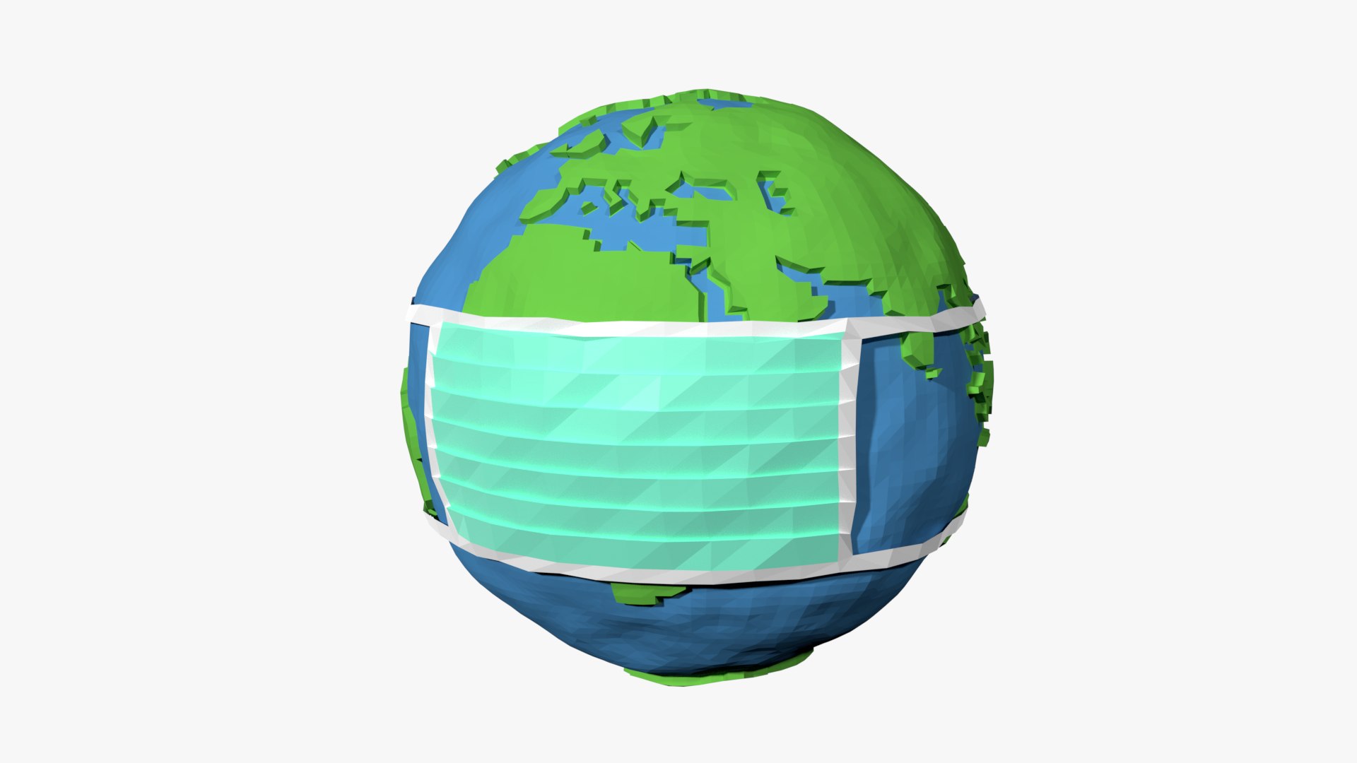 3D Cartoon Planet Earth Mask - TurboSquid 1555412