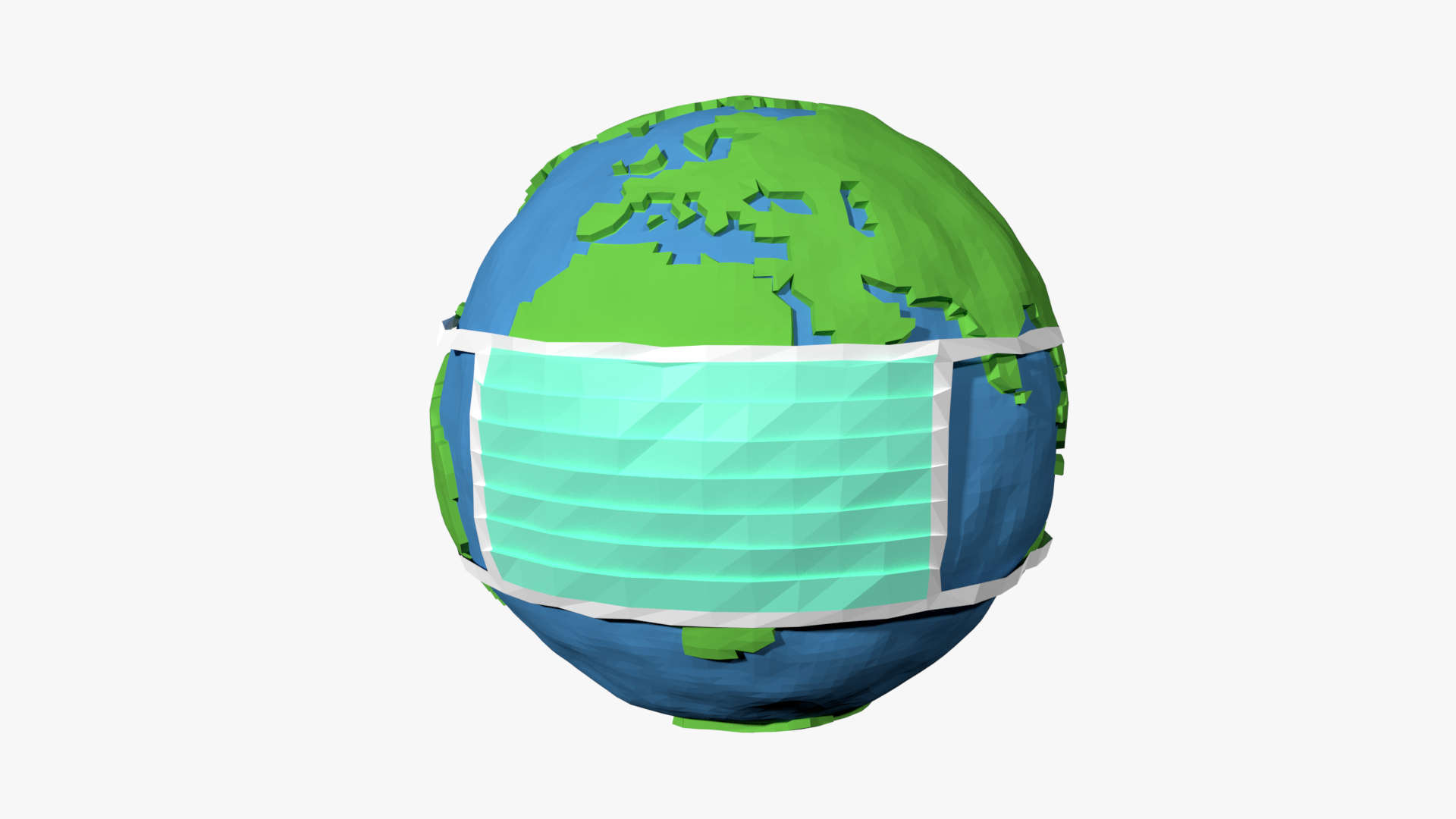 3D Cartoon Planet Earth Mask - TurboSquid 1555412