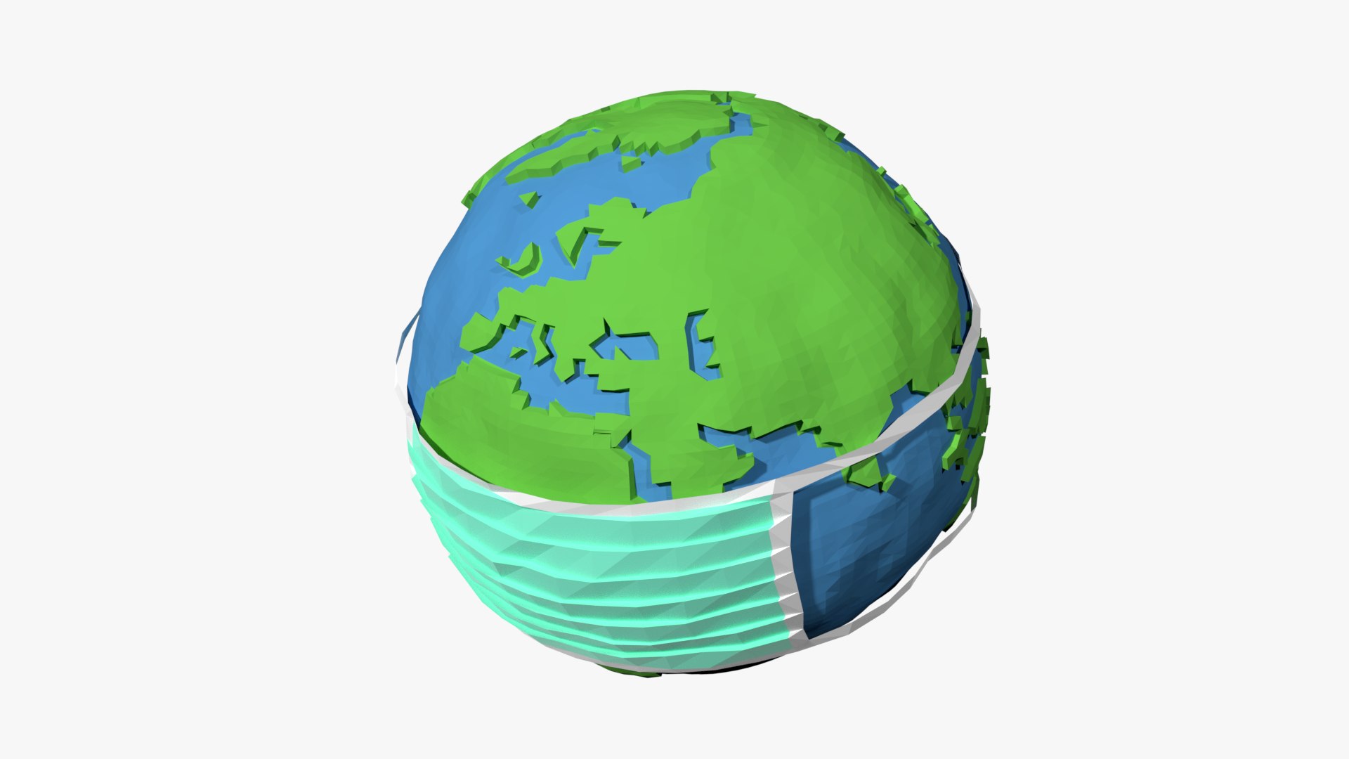 3D Cartoon Planet Earth Mask - TurboSquid 1555412