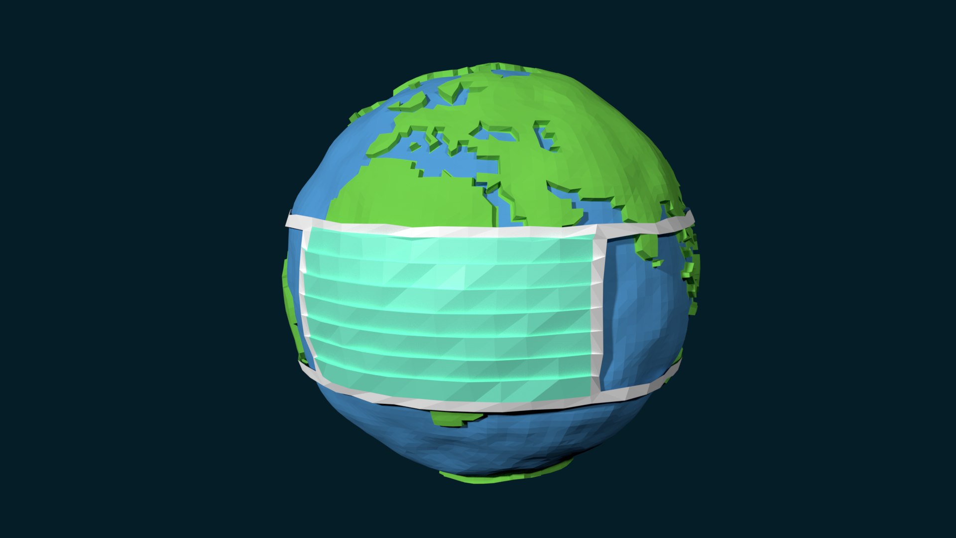 3D Cartoon Planet Earth Mask - TurboSquid 1555412