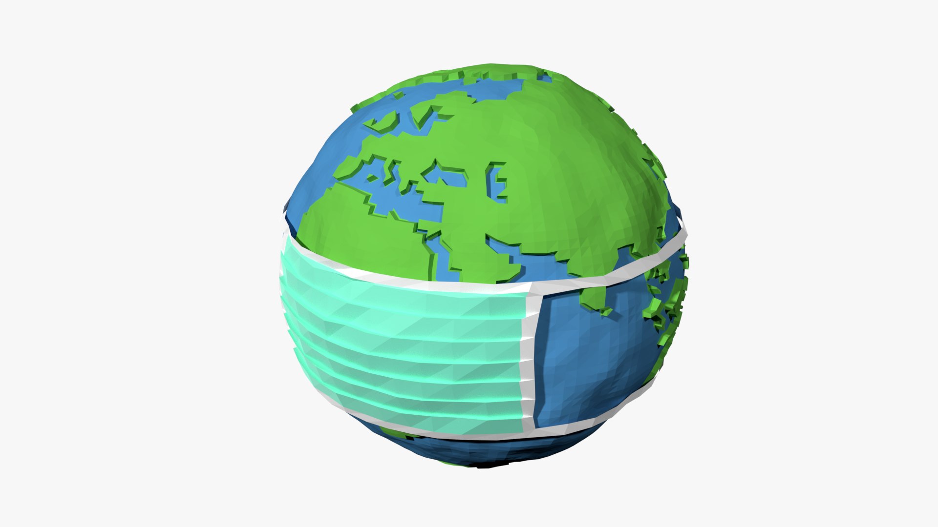 3D Cartoon Planet Earth Mask - TurboSquid 1555412