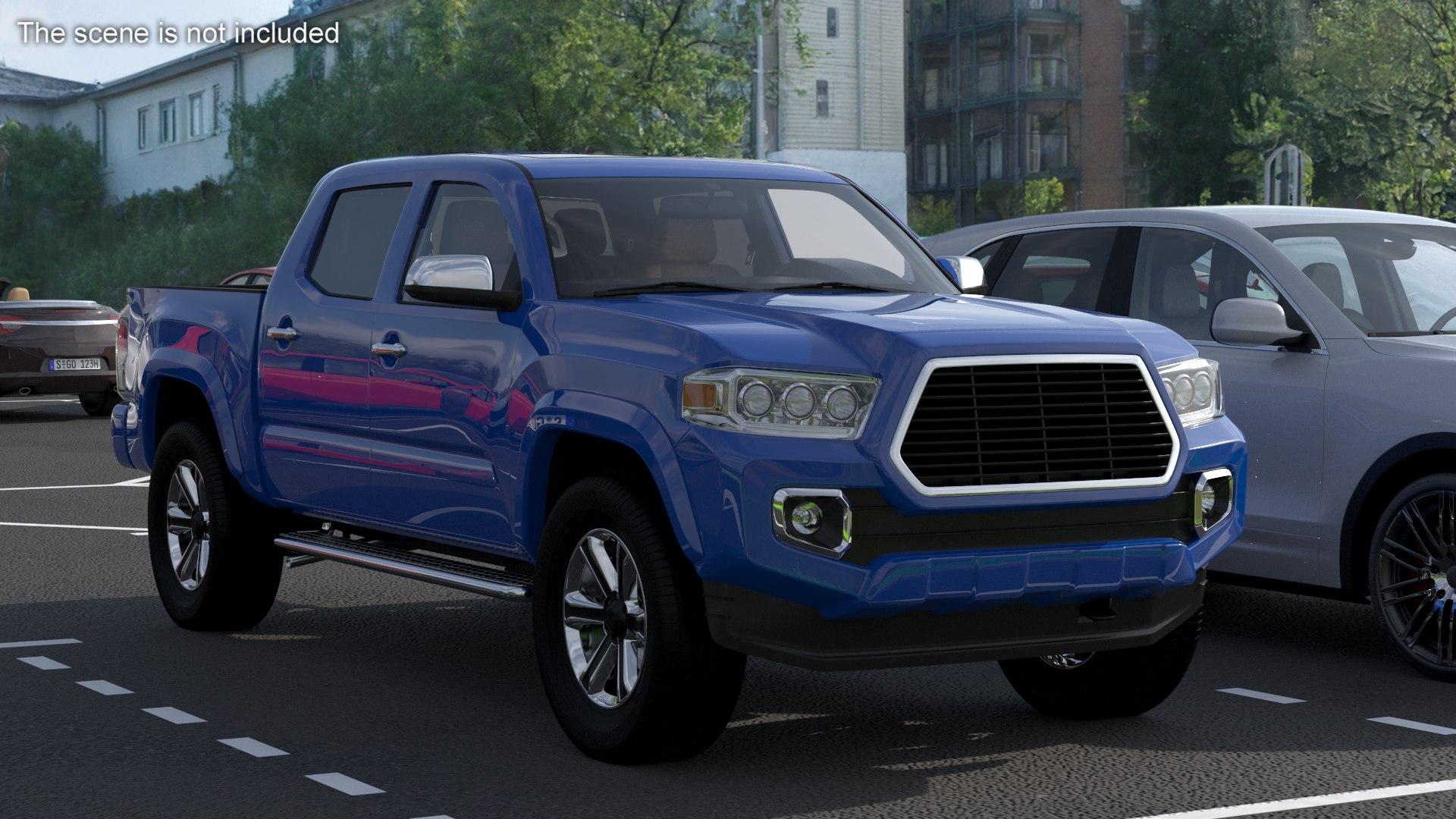 3D Urban Car Parking Area With Car Fur Model - TurboSquid 2388763