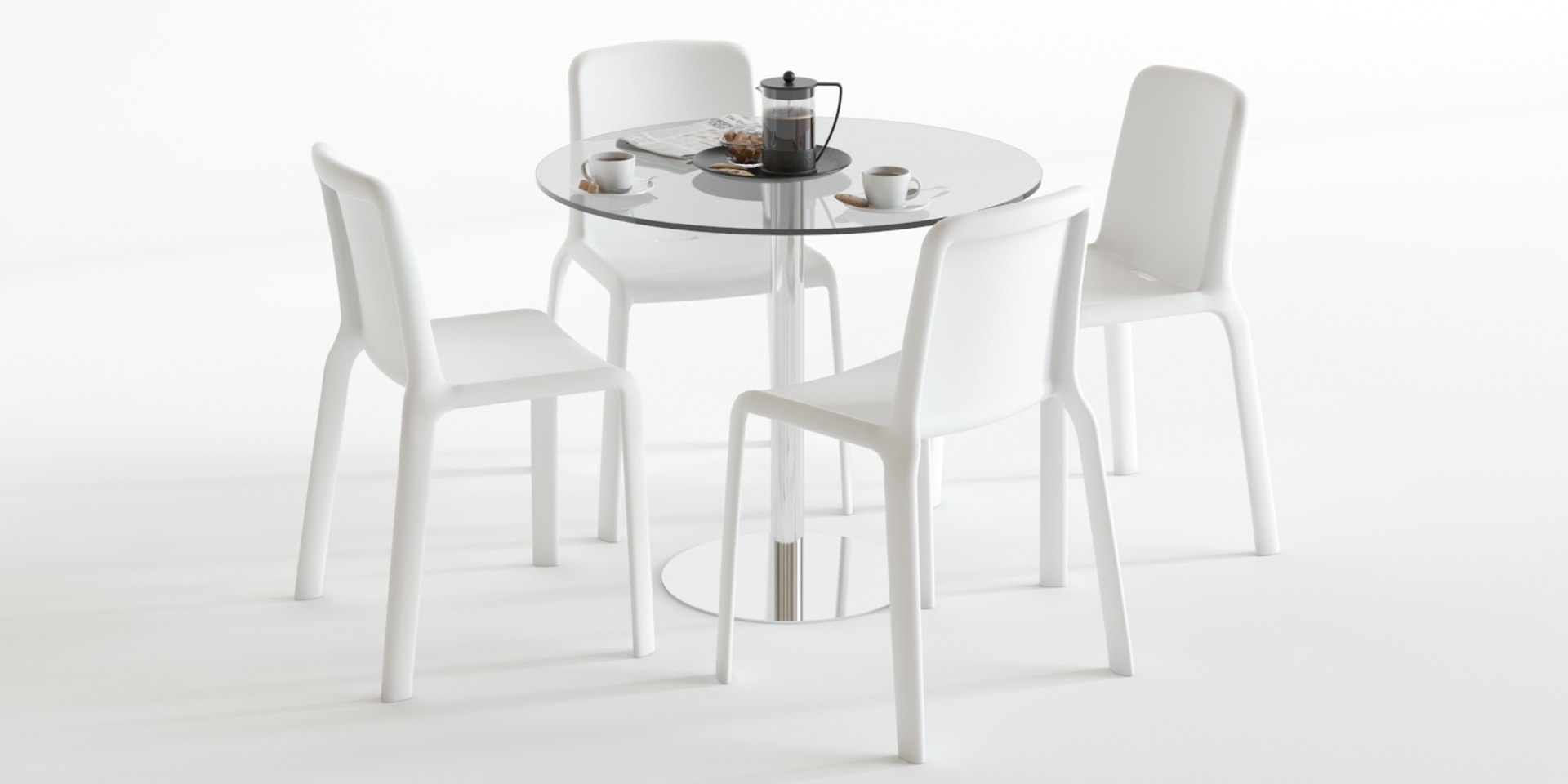 3d model scavolini loop snow dining set