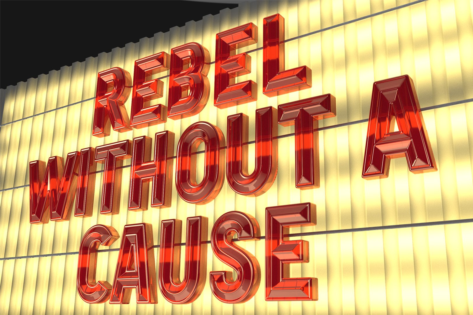 Vintage Movie Marquee Title 3ds