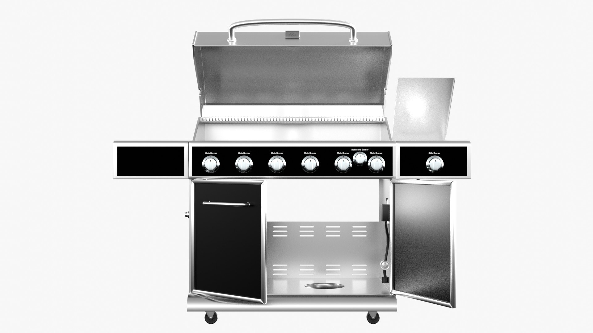 3D Model Grill Chrome - TurboSquid 1989639