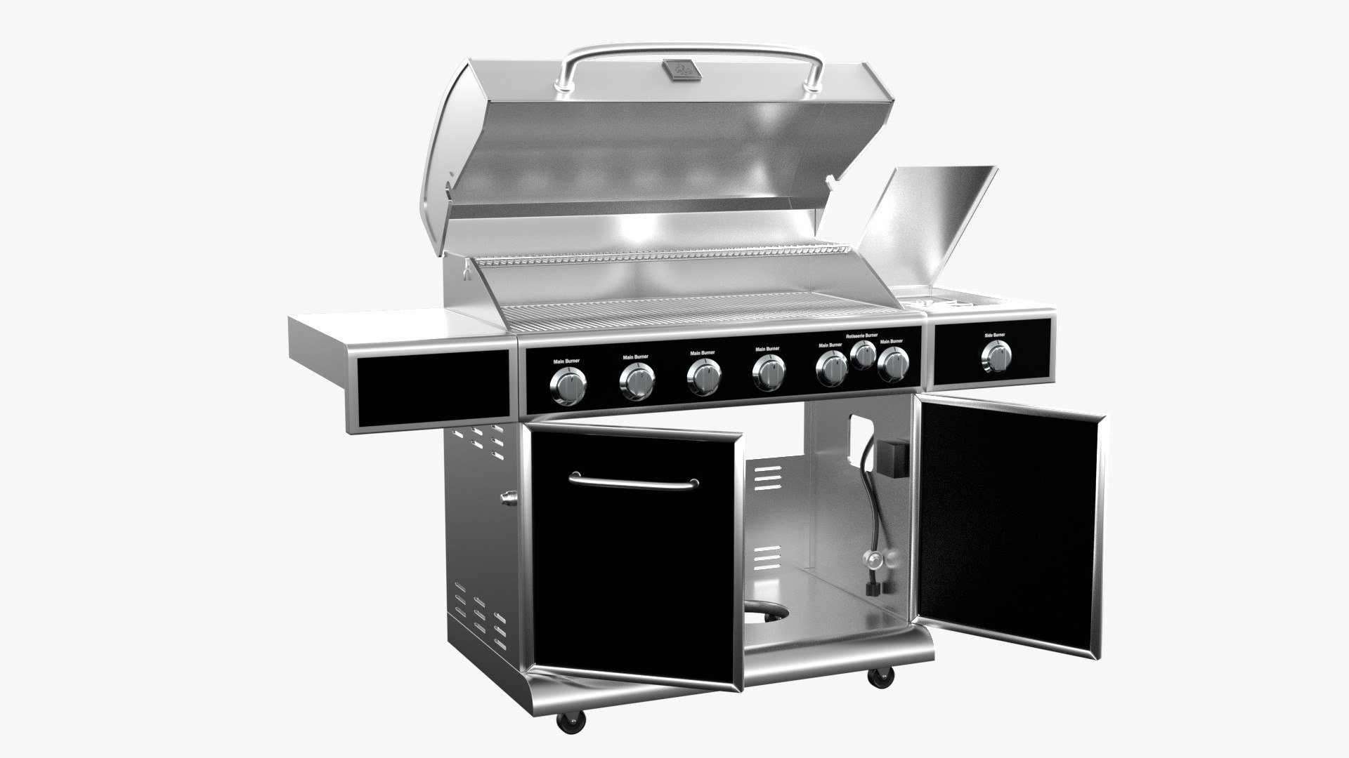 3D Model Grill Chrome - TurboSquid 1989639